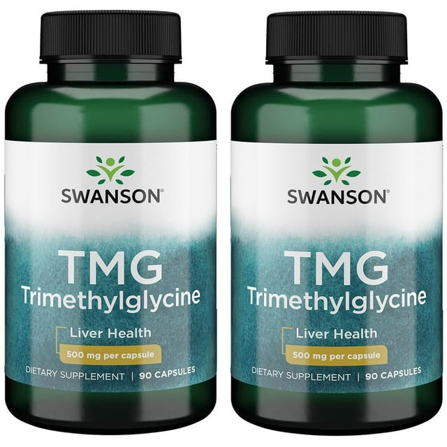 Swanson Tmg Trimethylglycine 500 mg 90 Caps 2 Pack - Walmart.com