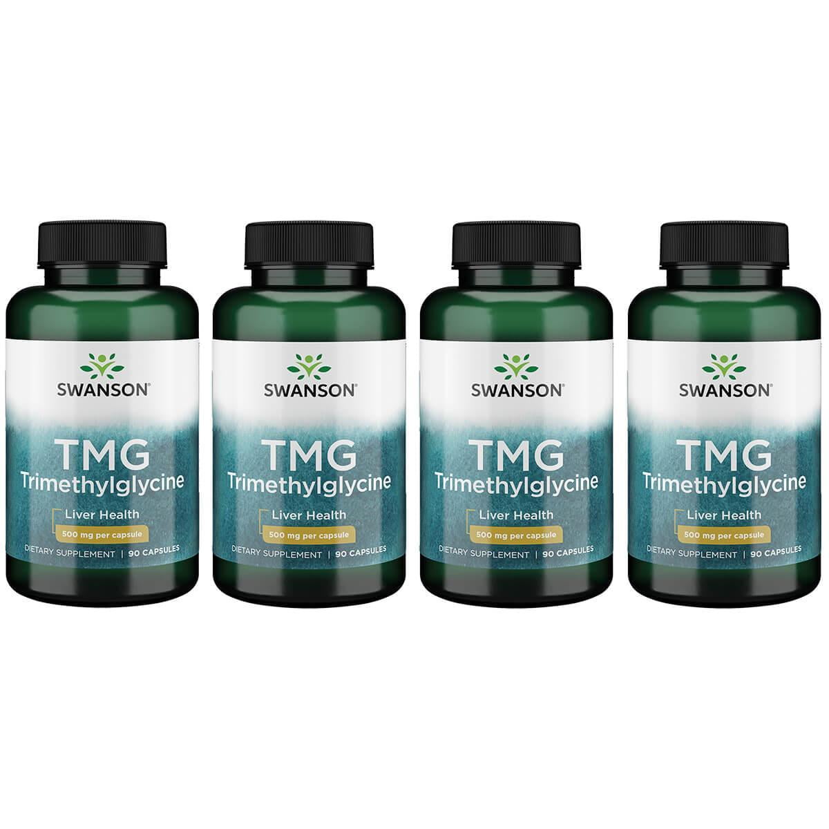 Swanson Tmg Trimethylglycine 500 mg 90 Caps 4 Pack - Walmart.com