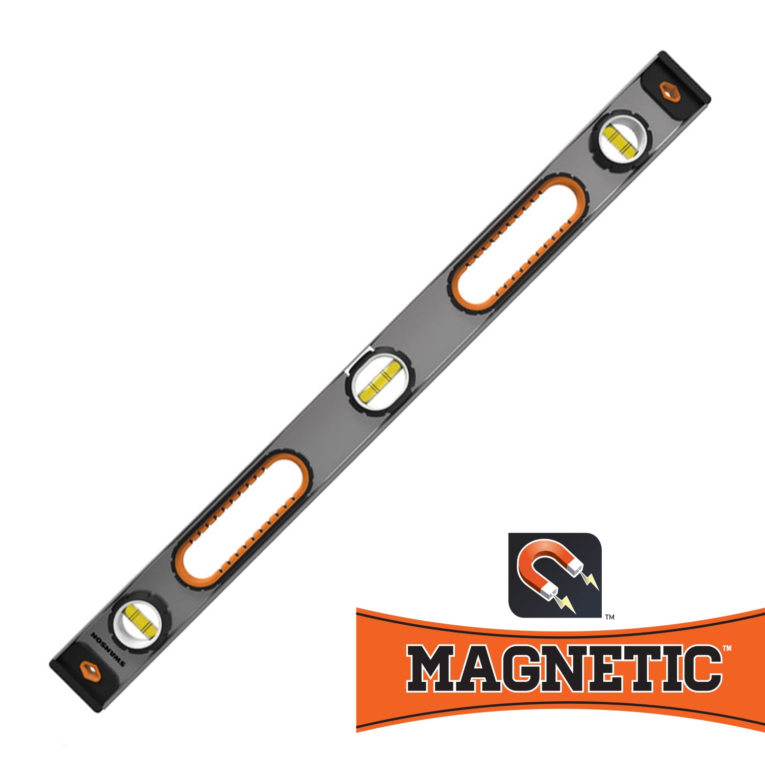 Swanson Tool Co 78 inch Gray Magnetic Aluminum I-Beam Level, Model ...