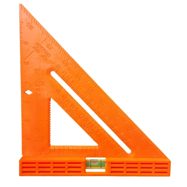 Swanson Tool Co 8 inch Speedlite Level Square, Orange Composite, Model ...