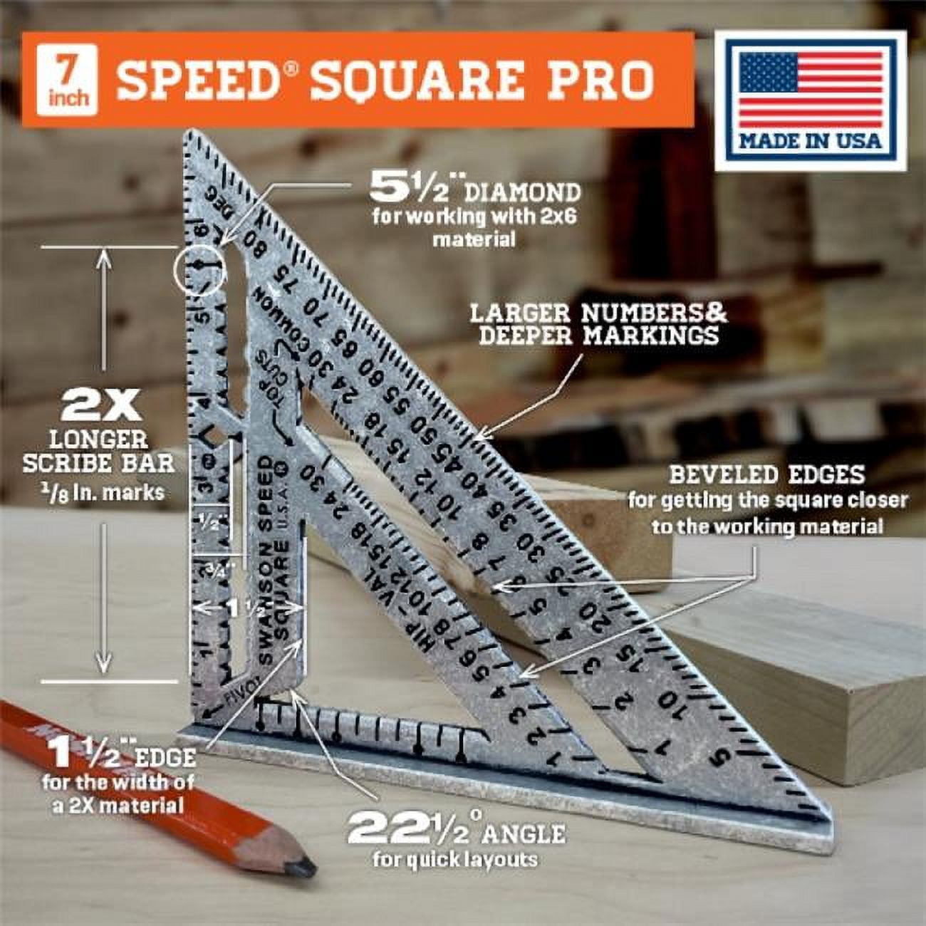 Swanson Tool Company Speed Carpentry Square PRO - Walmart.com