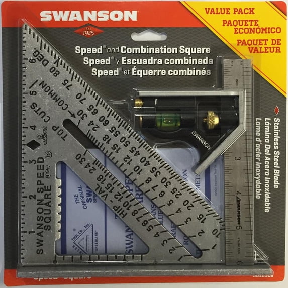Swanson, Speed¬Æ Square, S0101CB, 6 inch Combination Square, w/ Blue ...