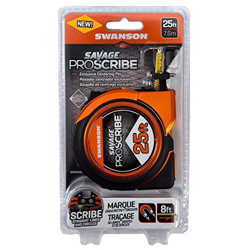 Swanson Tool SVPS25M1 25-Feet Magnetic Savage Proscribe Tape Measure ...