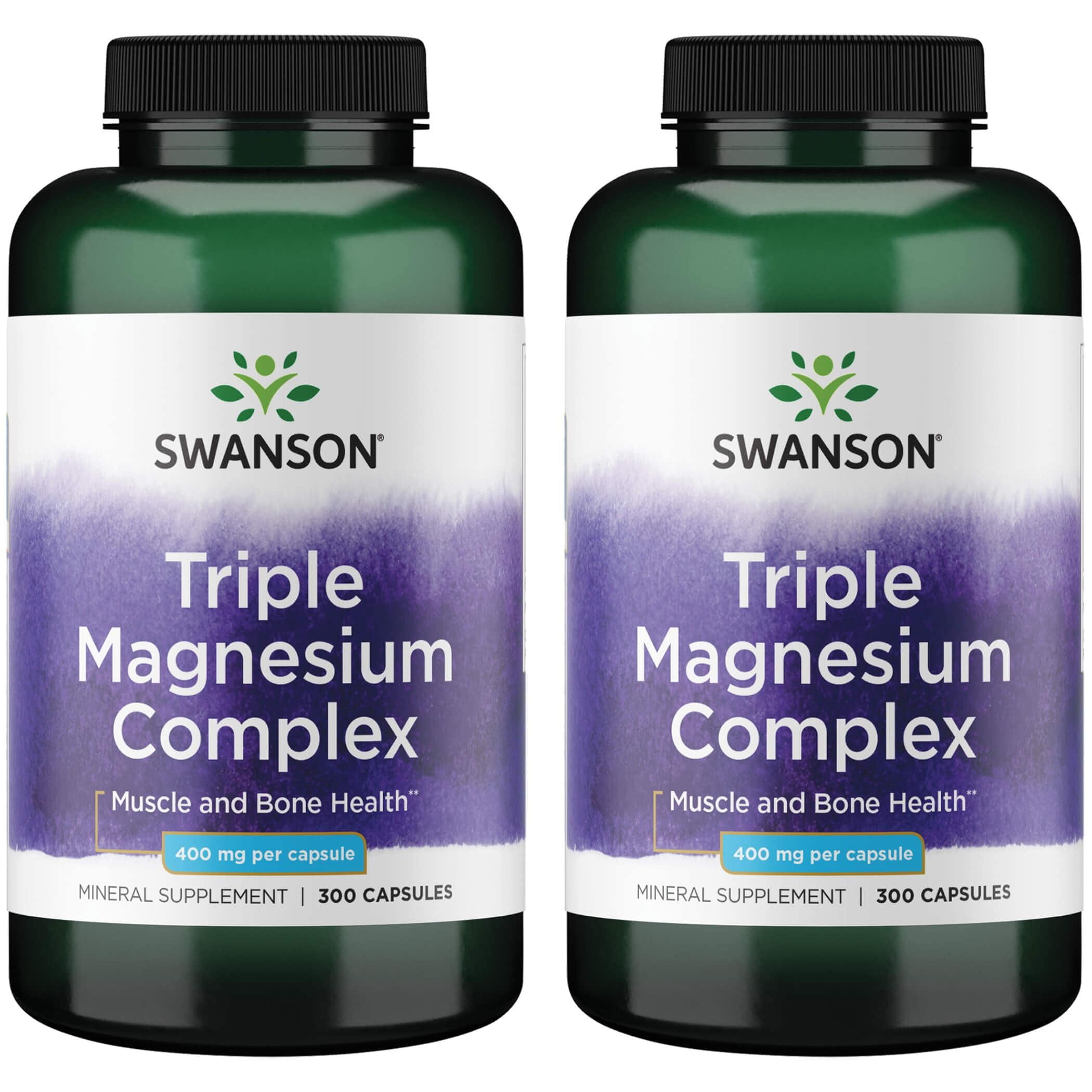 Swanson Triple Magnesium Complex, Promotes Healthy Mood, 400 mg, 2-pack ...