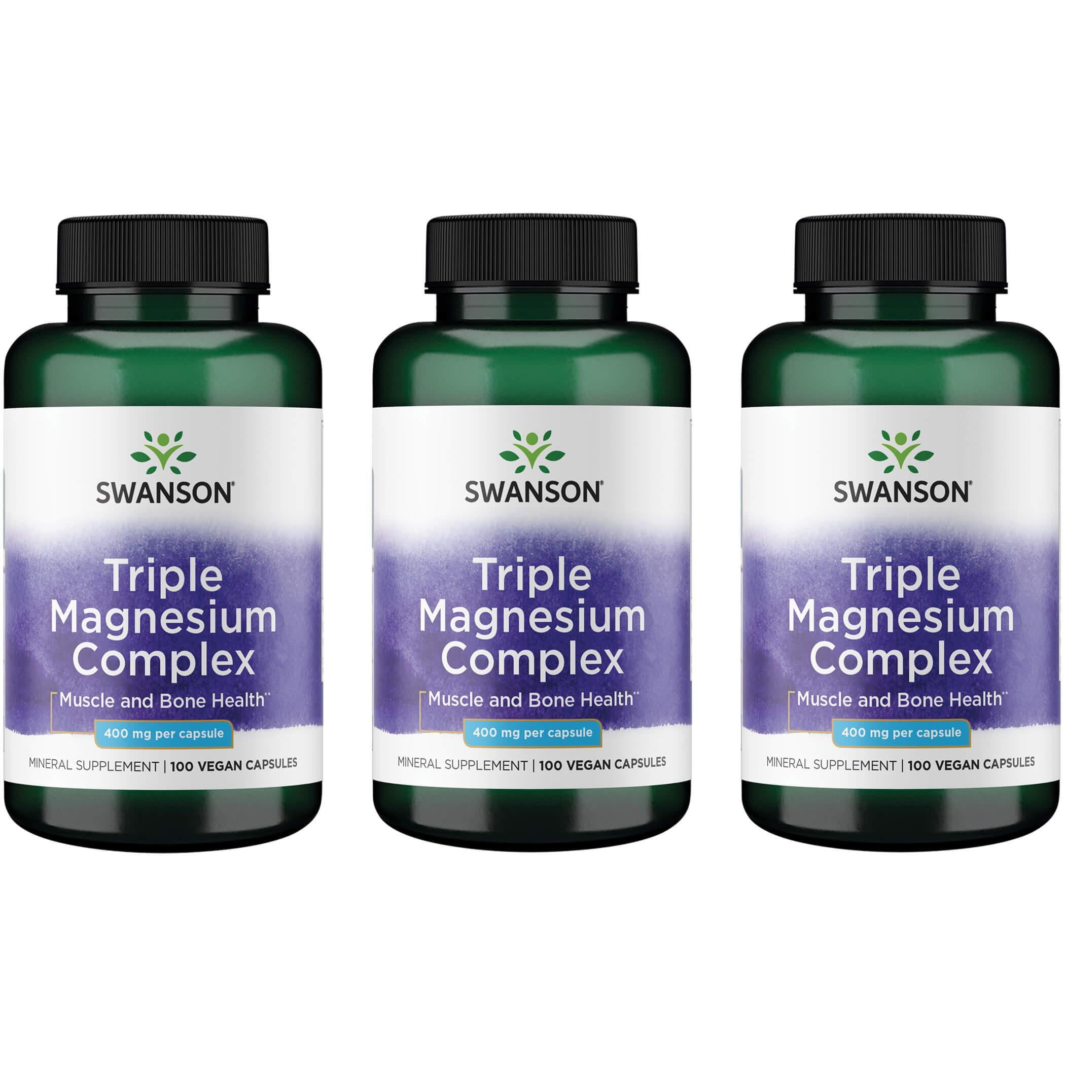 Swanson Triple Magnesium Complex, 400mg Capsules, Citrate Oxide ...