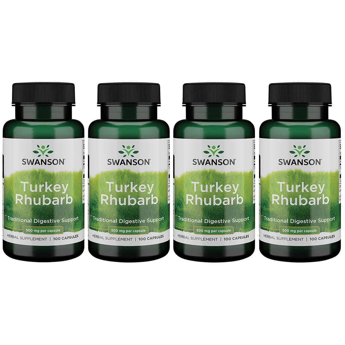 Swanson Turkey Rhubarb 500 mg 100 Caps 4 Pack - Walmart.com