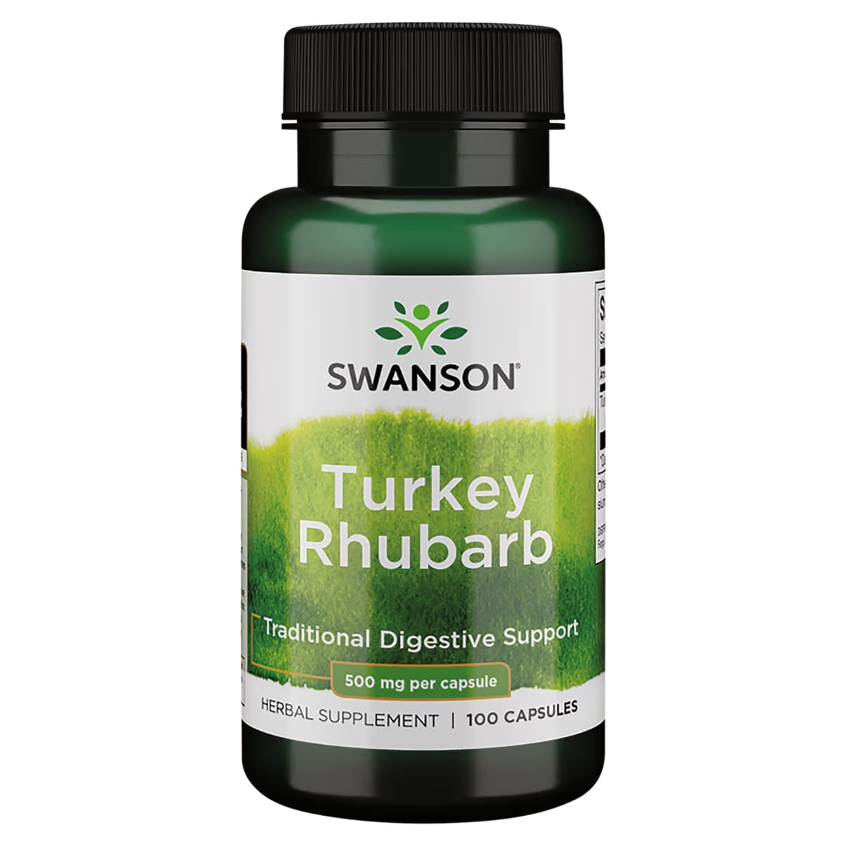 Swanson Turkey Rhubarb, 500mg, Digestive Support Herbal Supplement, 100 ...