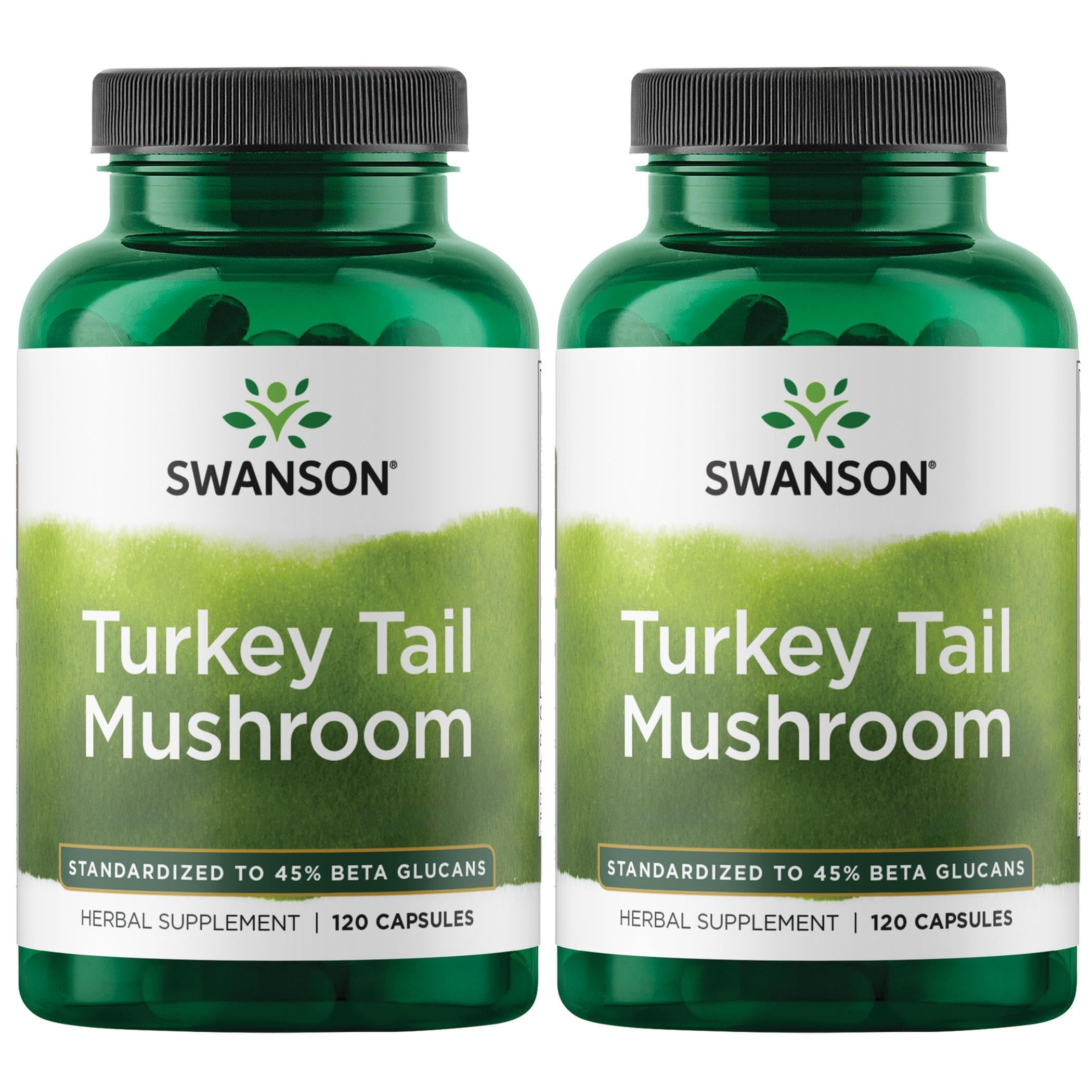 Swanson Turkey Tail Mushroom - Herbal Supplement Promoting Immune ...