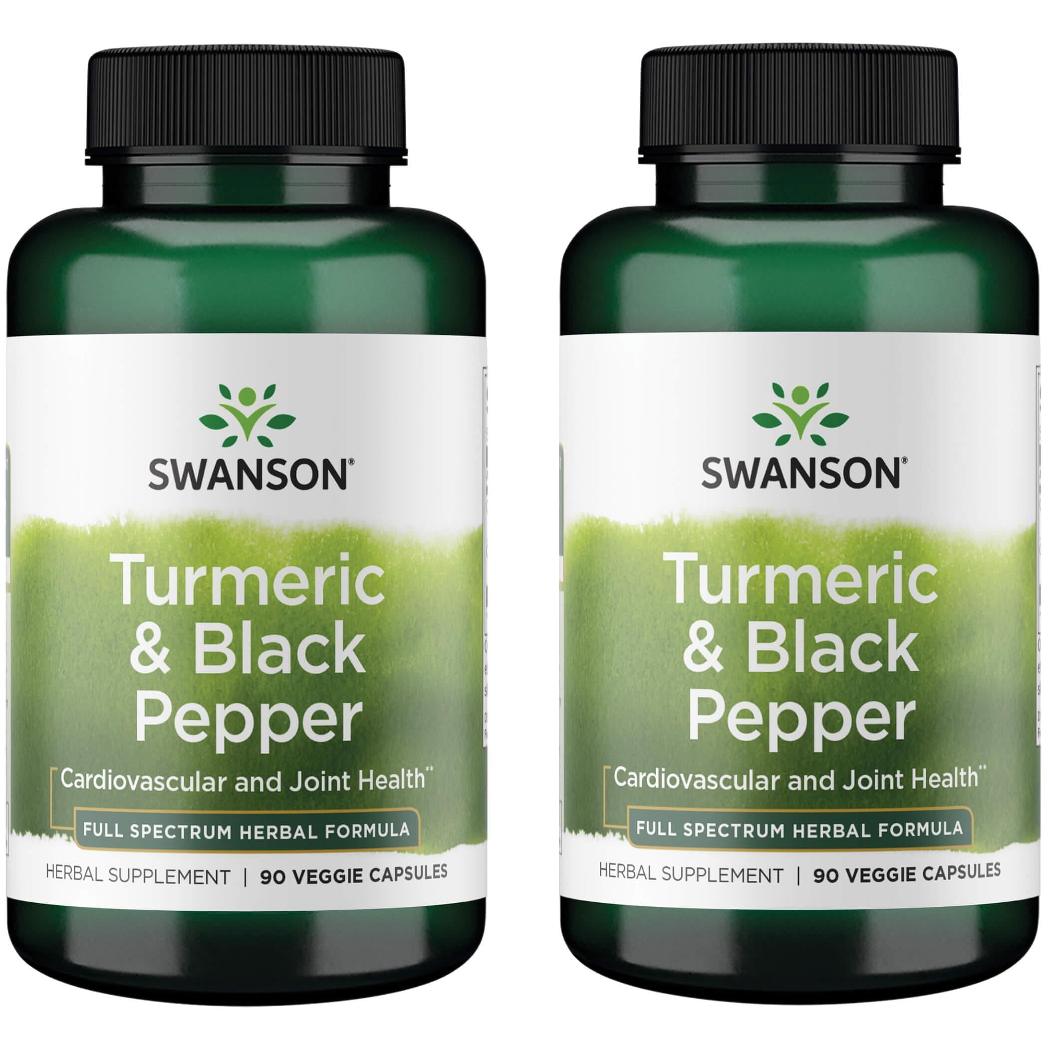 Swanson Organic Turmeric & Black Pepper Supplements, 600mg Curcumin ...