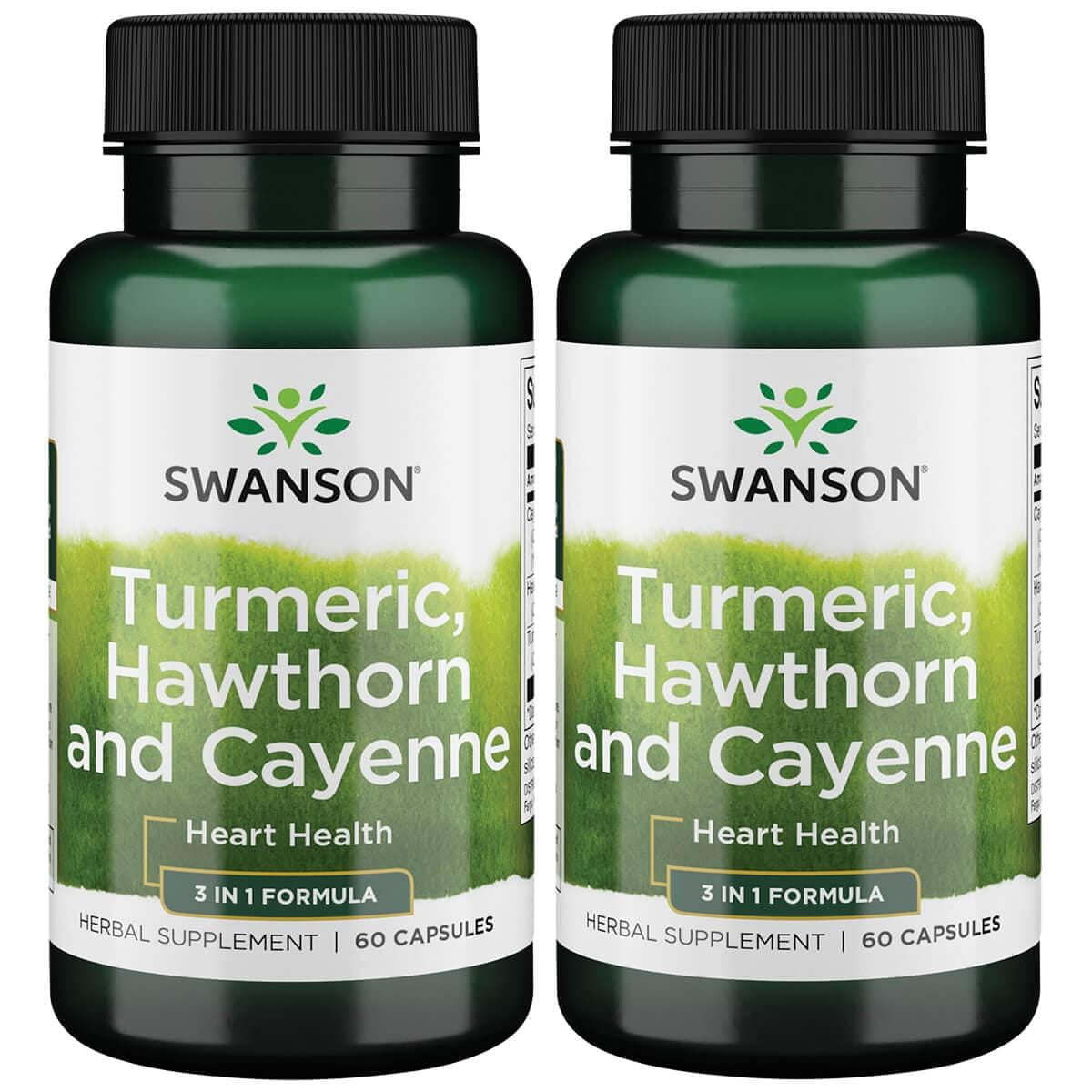 Swanson Turmeric, Hawthorn and Cayenne 60 Caps 2 Pack - Walmart.com
