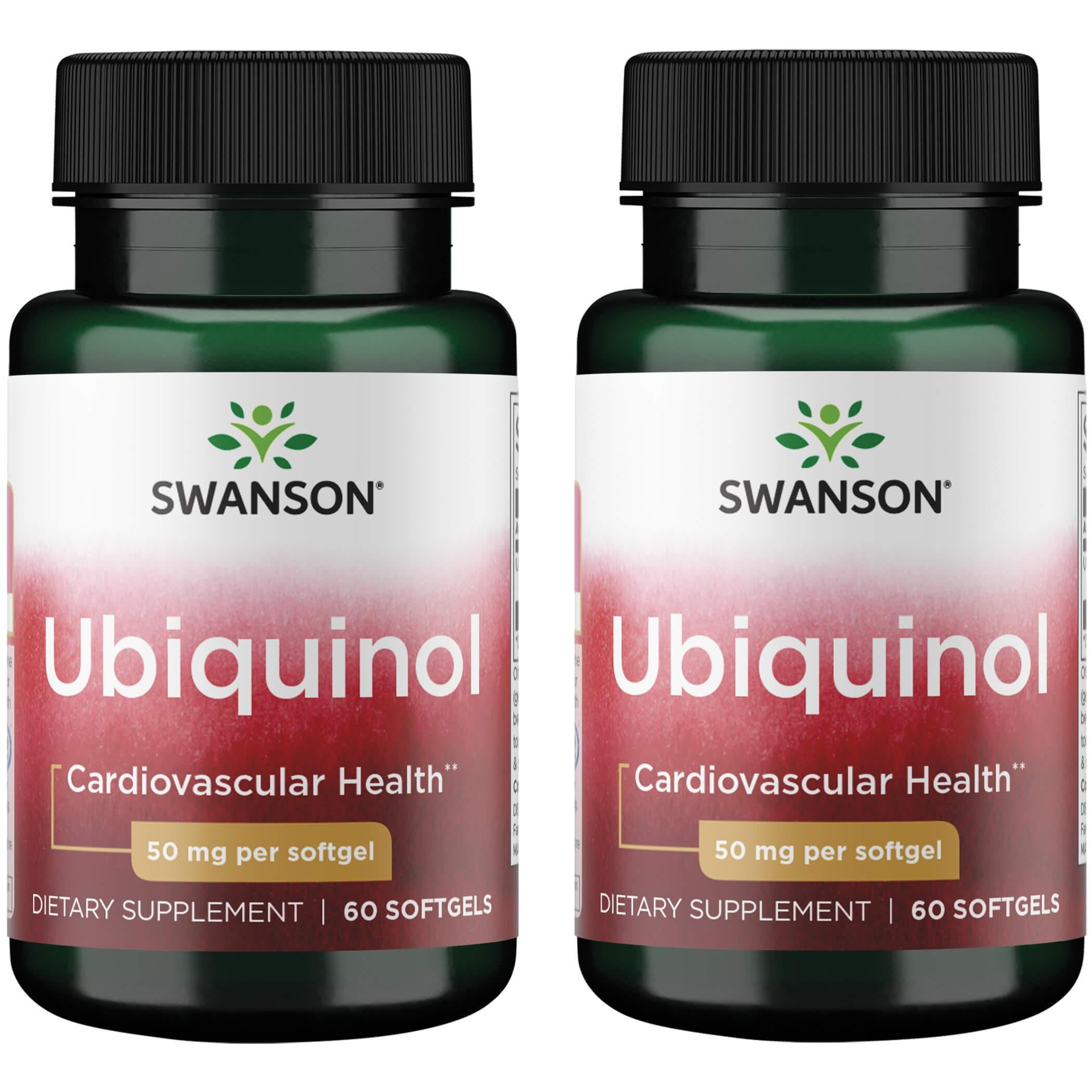 Swanson Ubiquinol 50 mg 60 Sgels 2 Pack for Cardiovascular & Cognitive ...
