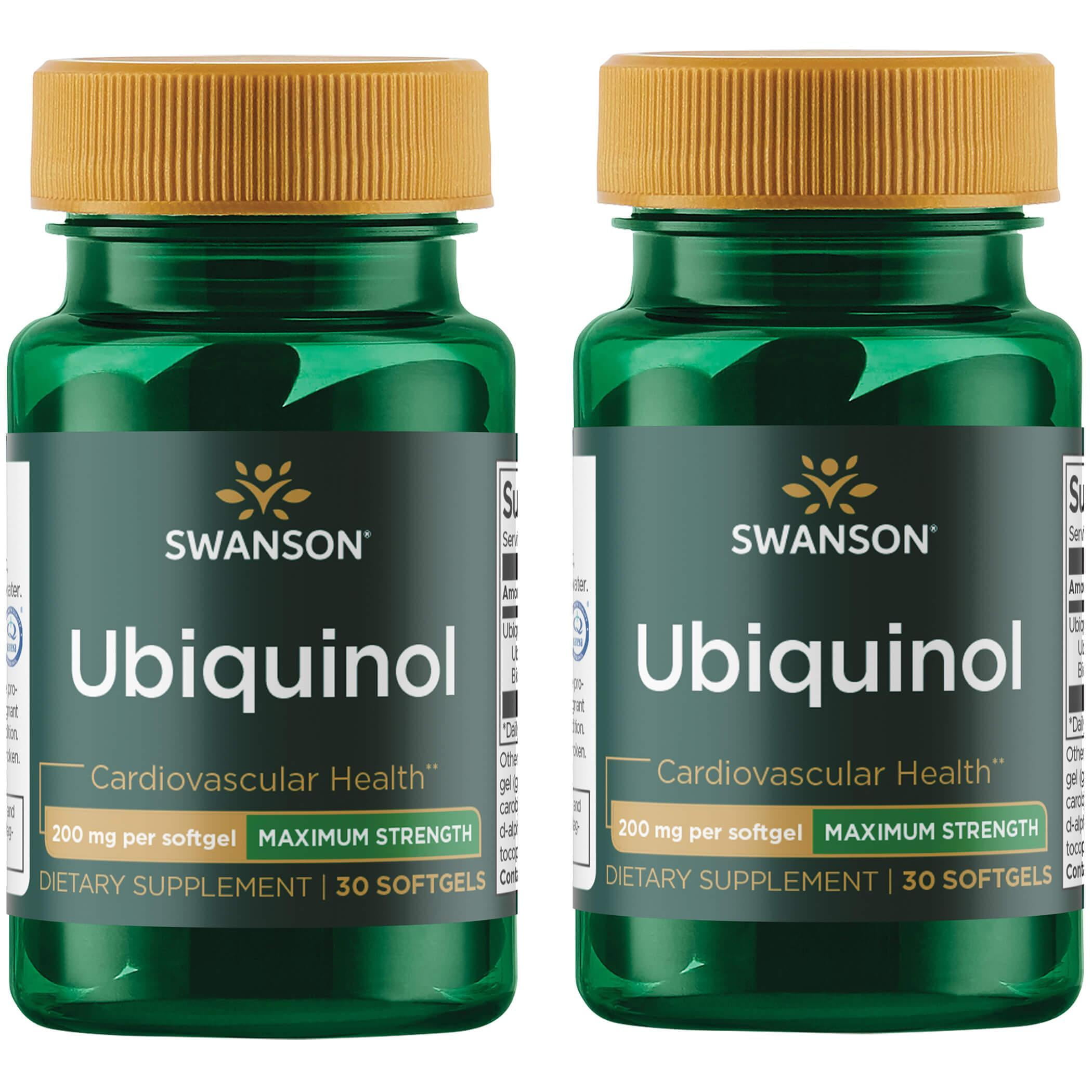 Swanson Ubiquinol - Maximum Strength 200 mg, Cardiovascular Health ...