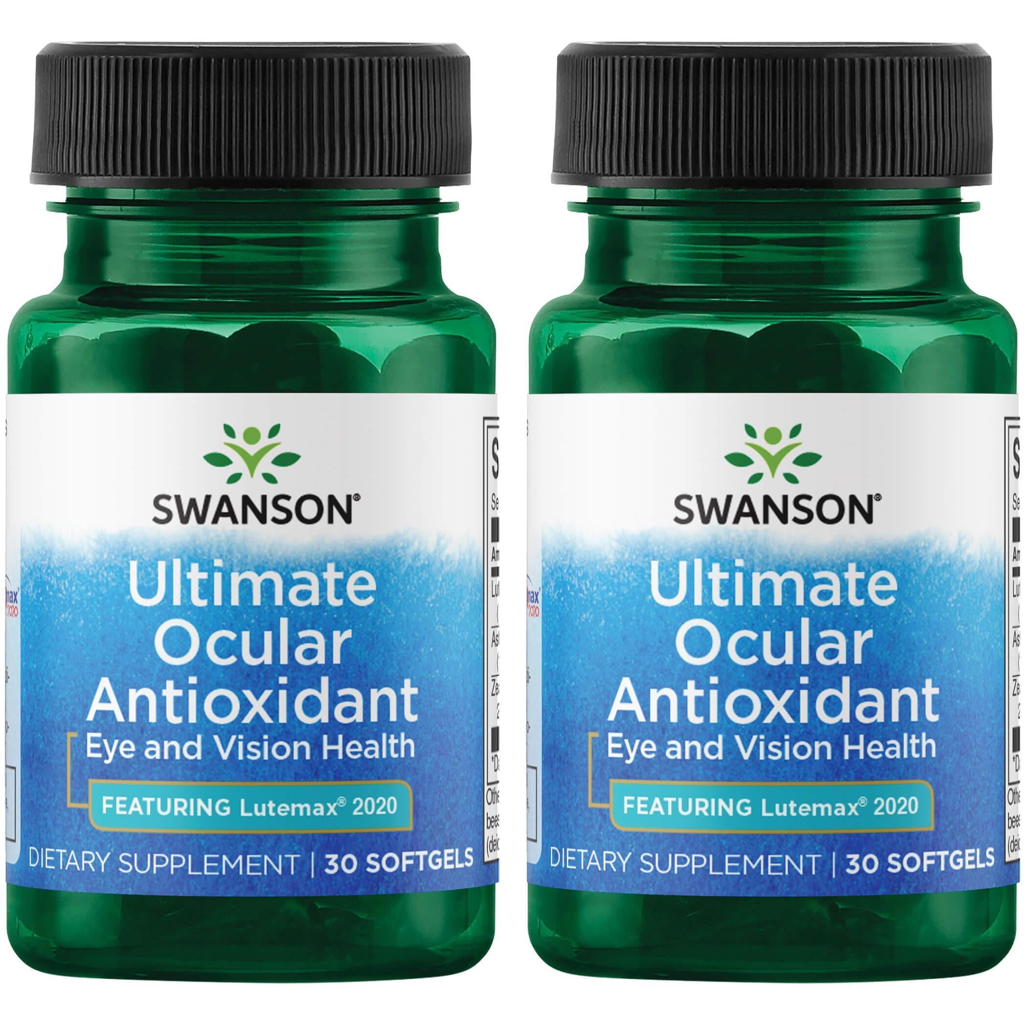 Swanson Ultimate Ocular Antioxidant - Featuring Lutemax 2020 30 Sgels 2 ...