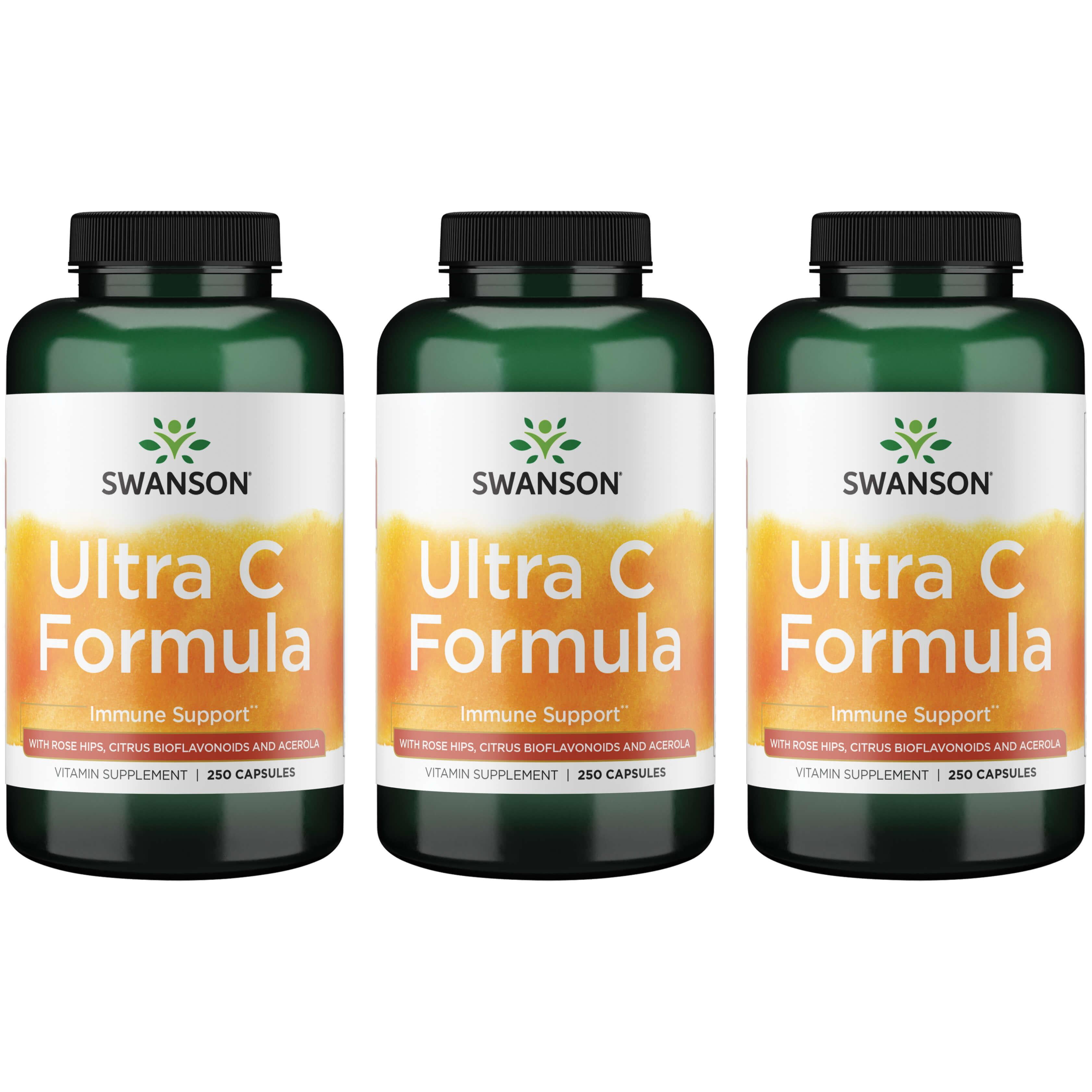 Swanson Ultra C Formula 250 Caps 3 Pack - Walmart.com