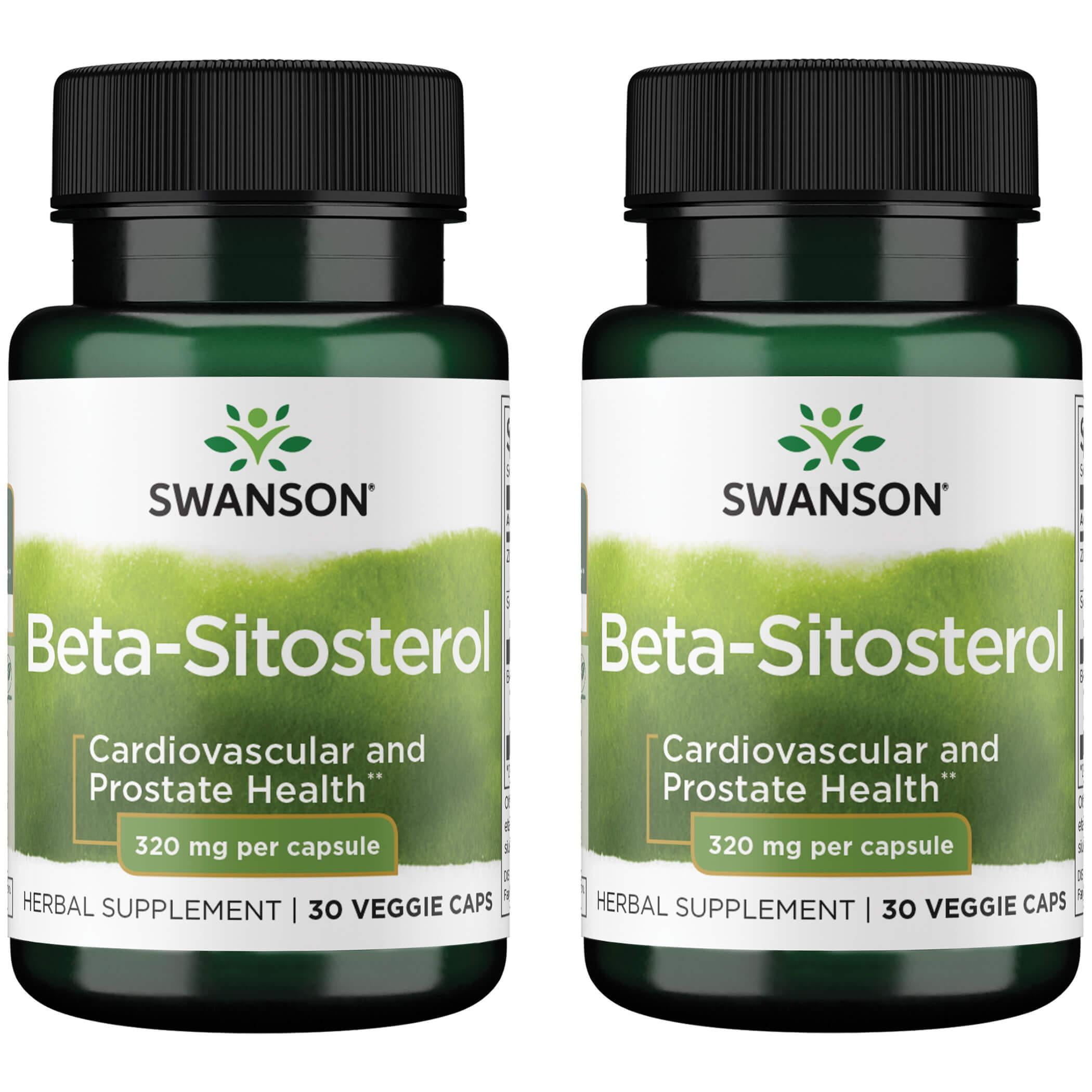 Swanson Beta-Sitosterol 320 mg 30 Veg Caps 2 Pack - Walmart.com