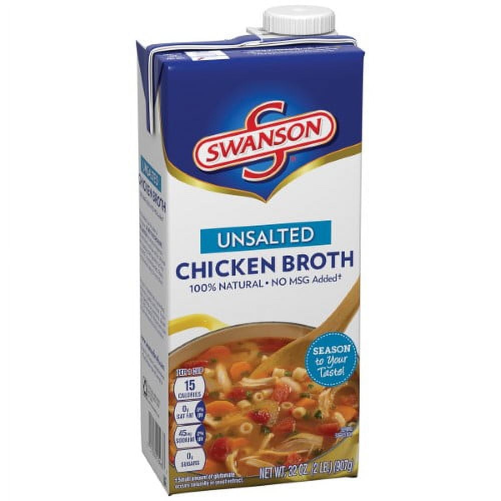 Swanson Unsalted Chicken Broth 32oz (Pack of 3) - Walmart.com