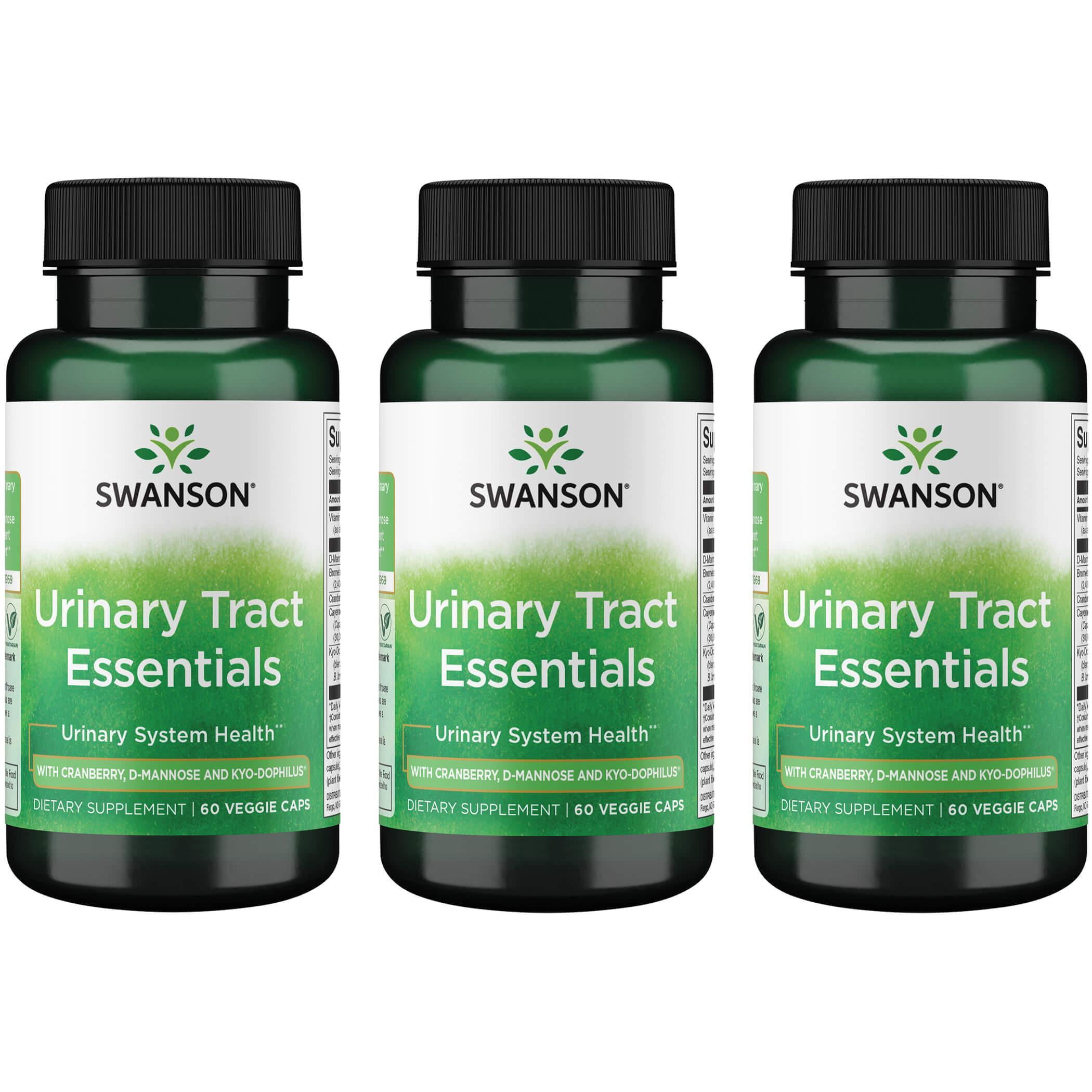 Swanson Urinary Tract Essentials 60 Veg Caps 3 Pack - Walmart.com