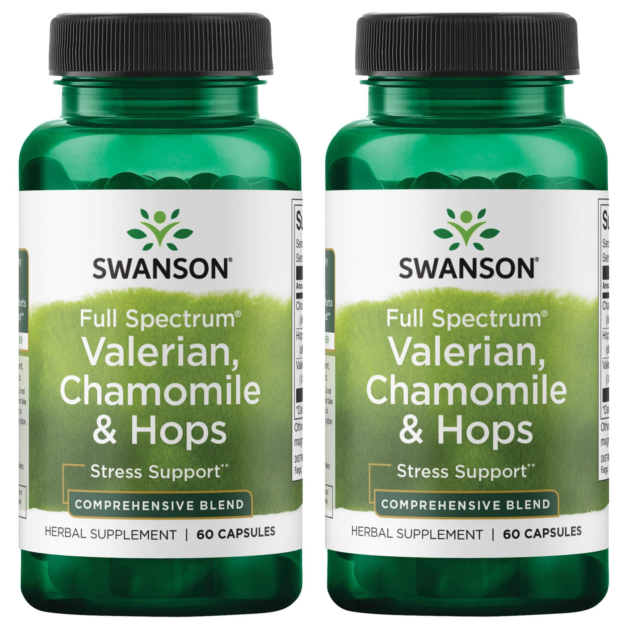 Swanson Valerian, Chamomile & Hops - Full Spectrum Herbal Supplement ...