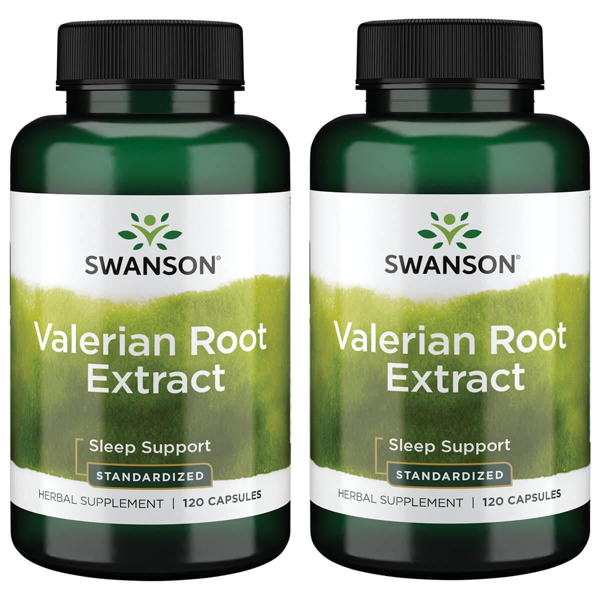 Swanson Valerian Root Extract - Standardized 200 mg 120 Caps 2 Pack ...