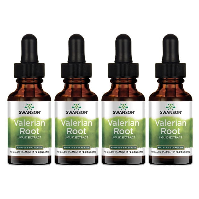 Swanson Valerian Root Liquid Extract - Alcohol & Sugar Free 4 Pack ...