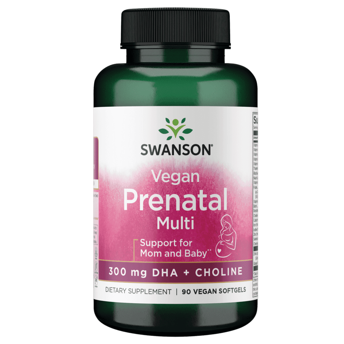 Swanson Vegan Prenatal Multi - Dha + Choline 90 Vegan Sgel - Walmart.com