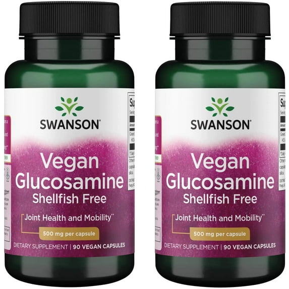 Swanson Vegetarian Glucosamine Shellfish Free 500mg 90 Veg Caps 2pk ...