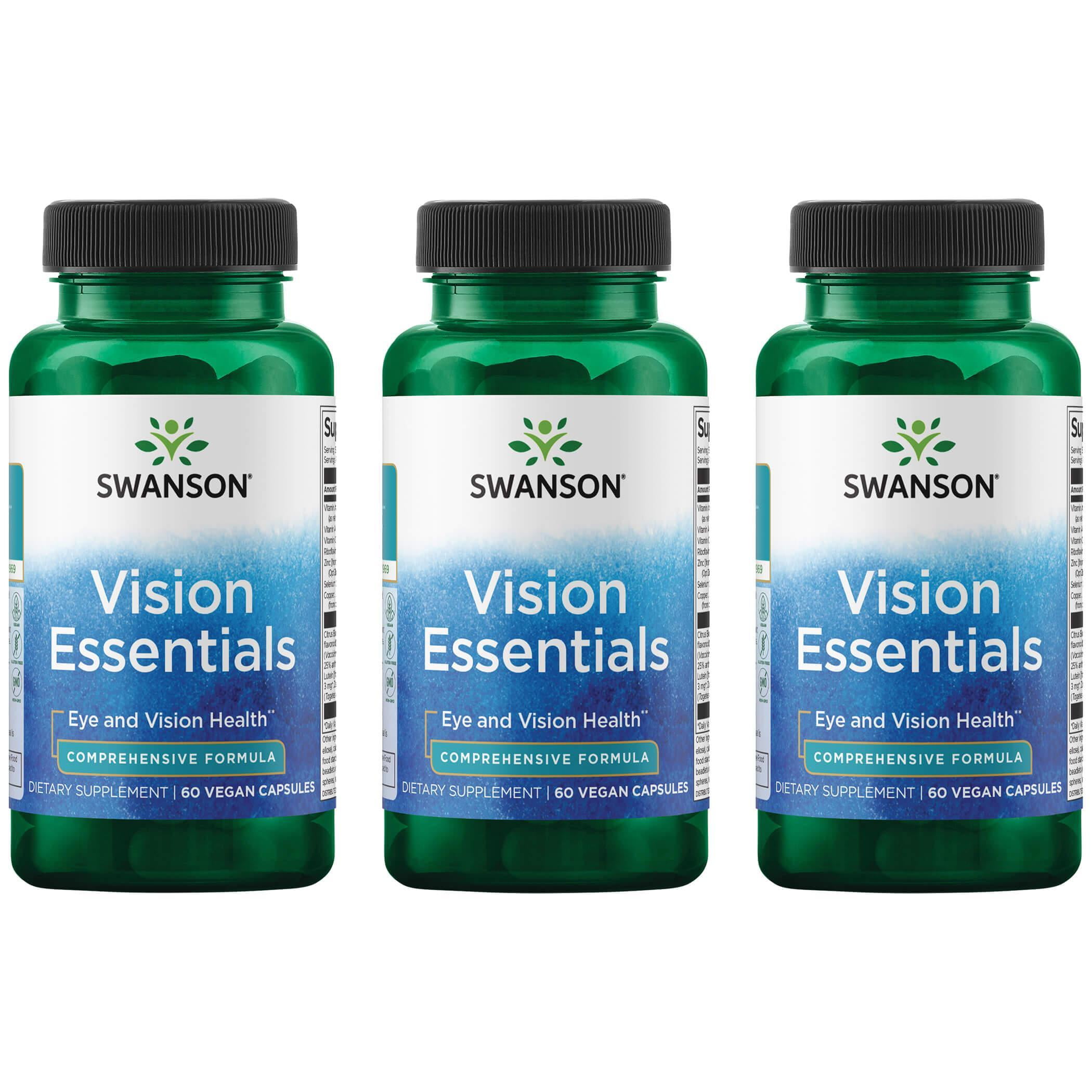Swanson Vision Essentials 60 Vegan Caps 3 Pack - Walmart.com