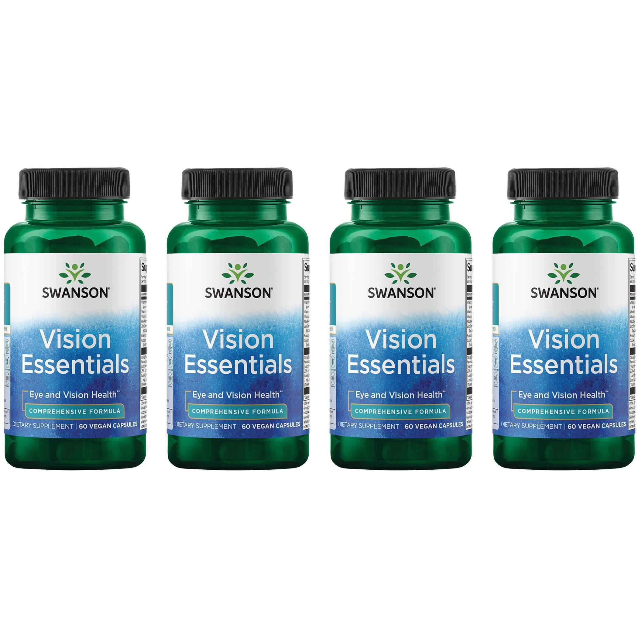 Swanson Vision Essentials 60 Vegan Caps 4 Pack - Walmart.com
