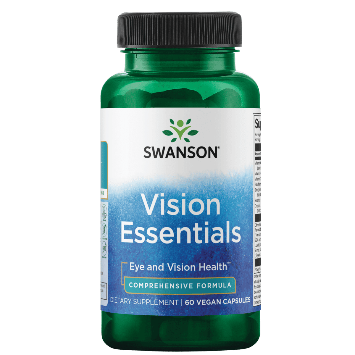 Swanson Vision Essentials Eye Supplement with Lutein, Bilberry, Health ...