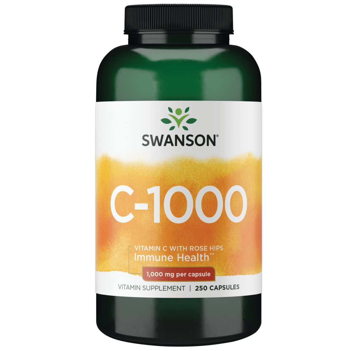 Swanson Vitamin C with Rose Hips Capsules, 1,000 mg, 250 Count - Walmart.com