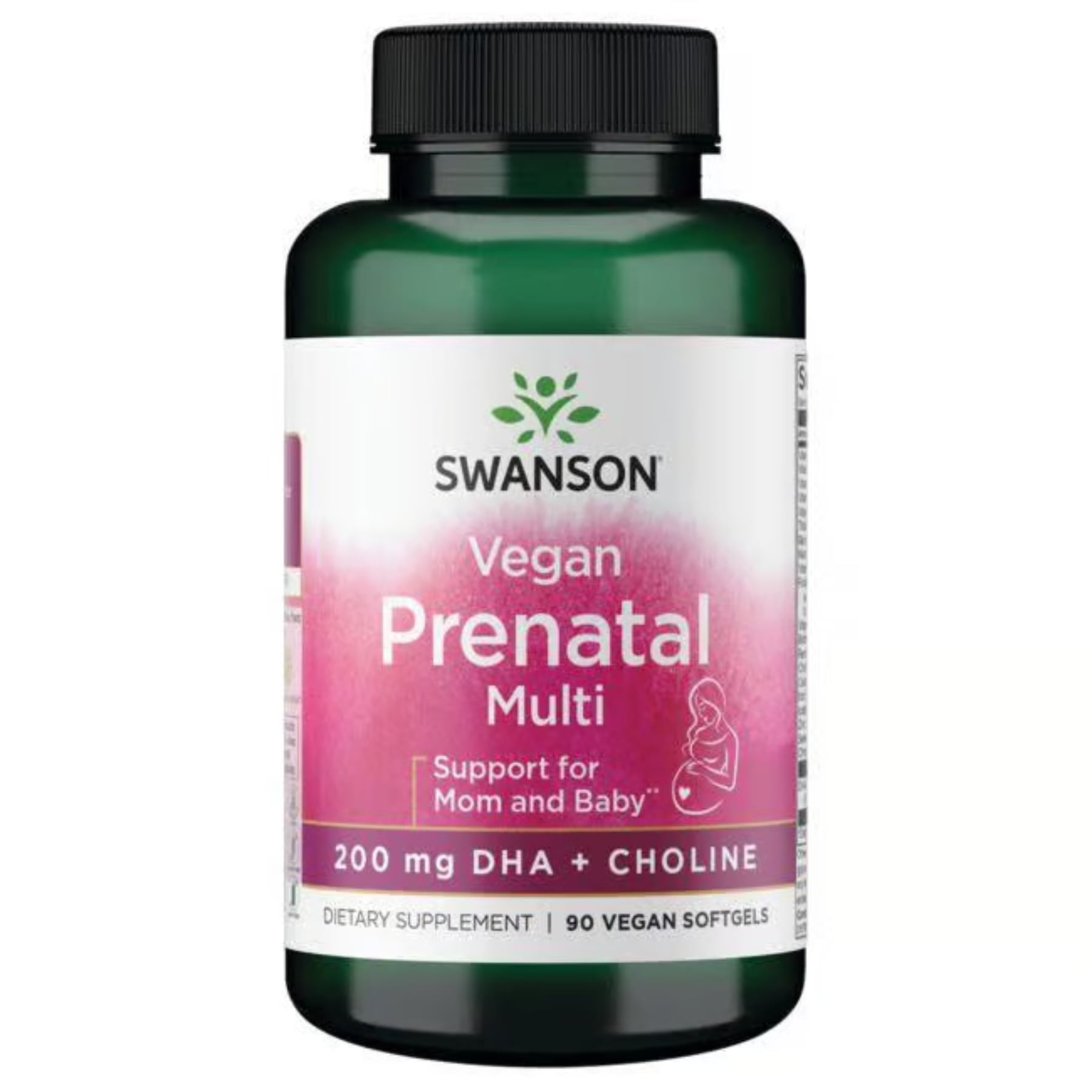 Swanson Vitamins Vegan Prenatal Multi - 200 mg DHA + Choline 90 Vegan ...