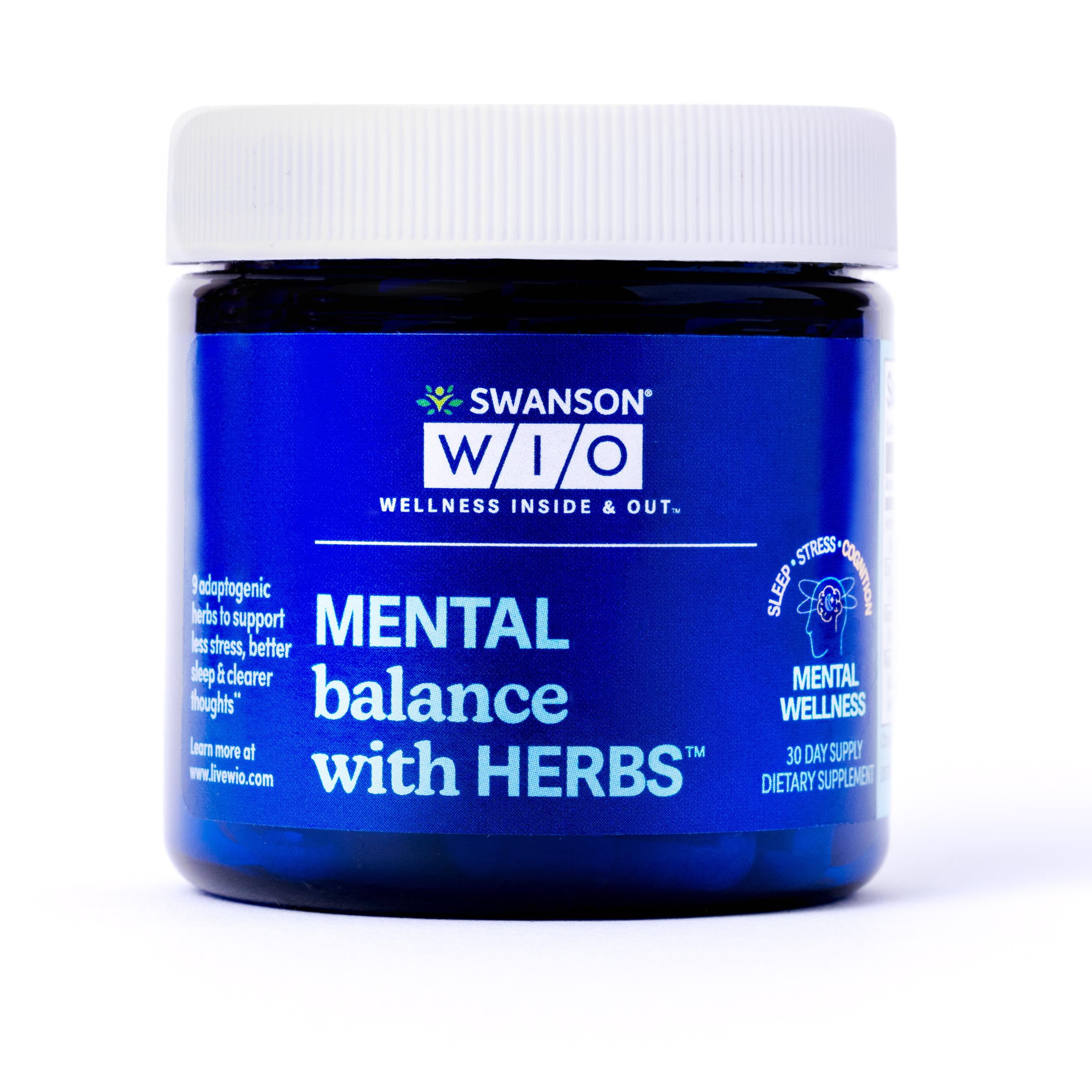 Swanson WIO™ MENTAL balance with HERBS™ For Stress Support, Better ...