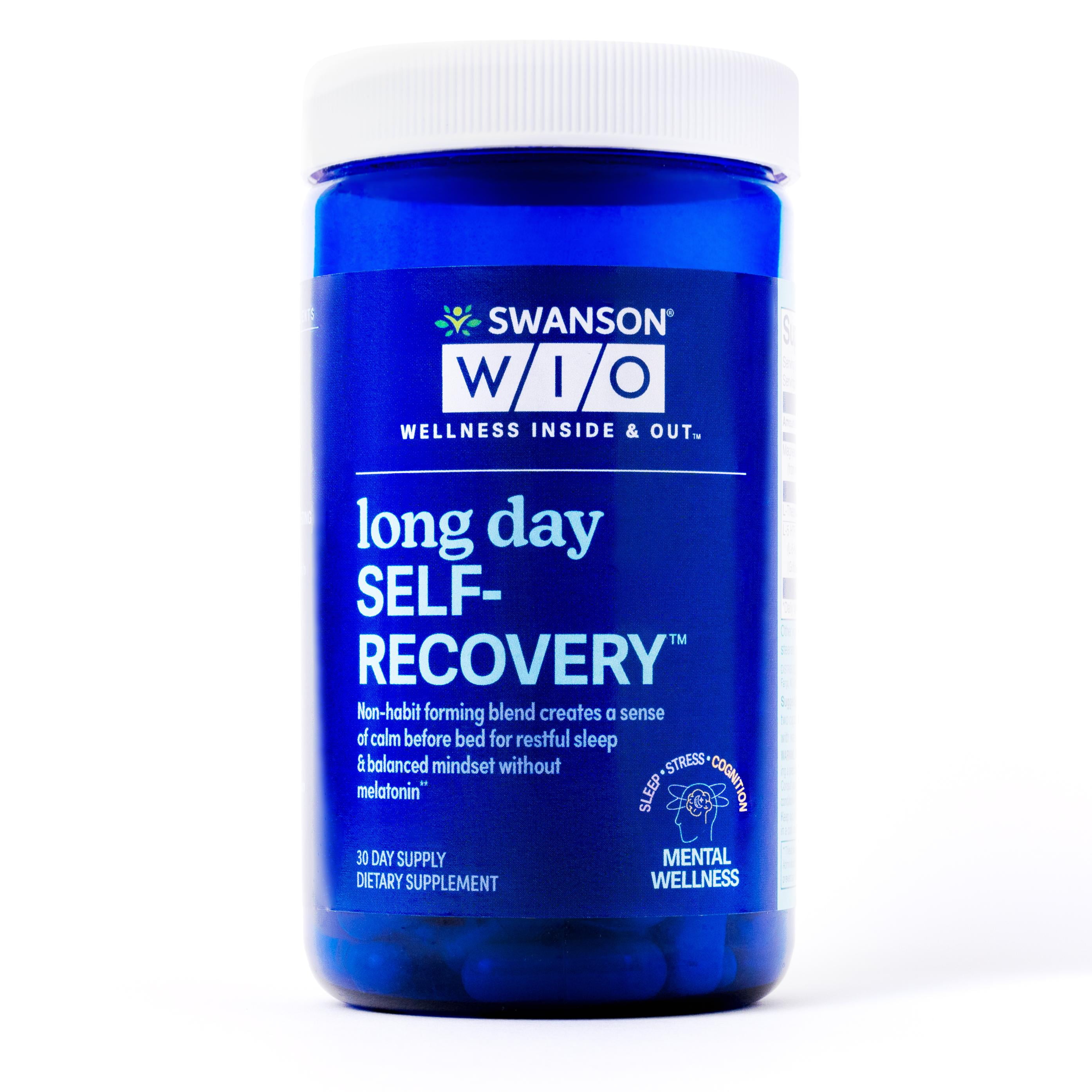 Swanson WIO Self-Recovery Calm Capsules for Sleep Support, Serotonin, L ...