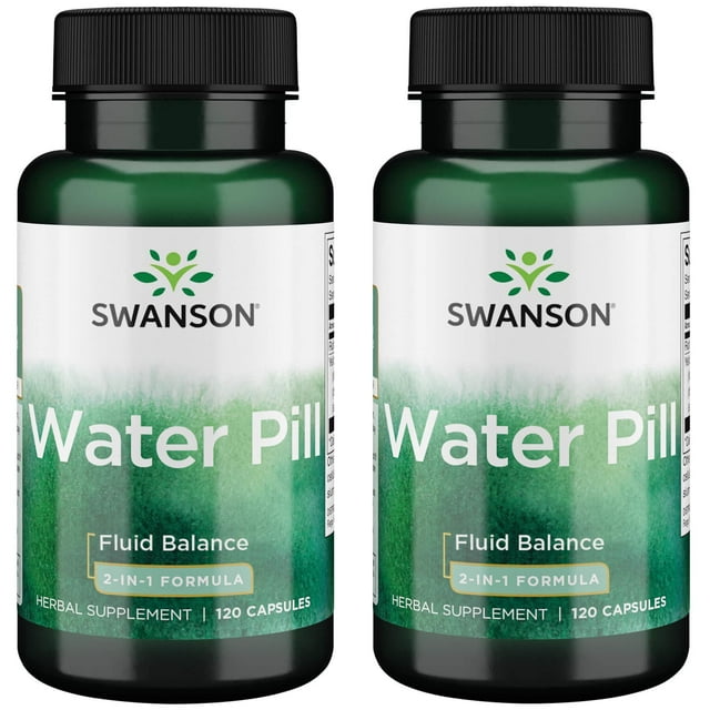 Swanson Herbal Super Strength Water Pill 20 mg, 120 Caps, 2 Pack for ...
