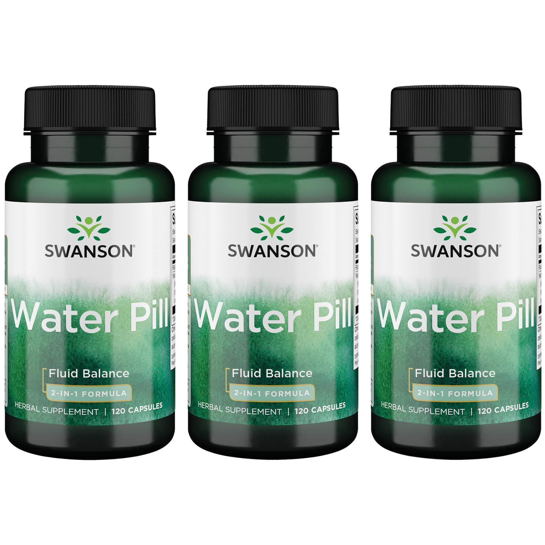 Swanson Herbal Diuretic Natural Water Pill 20 mg 120 Caps 3 Pack ...