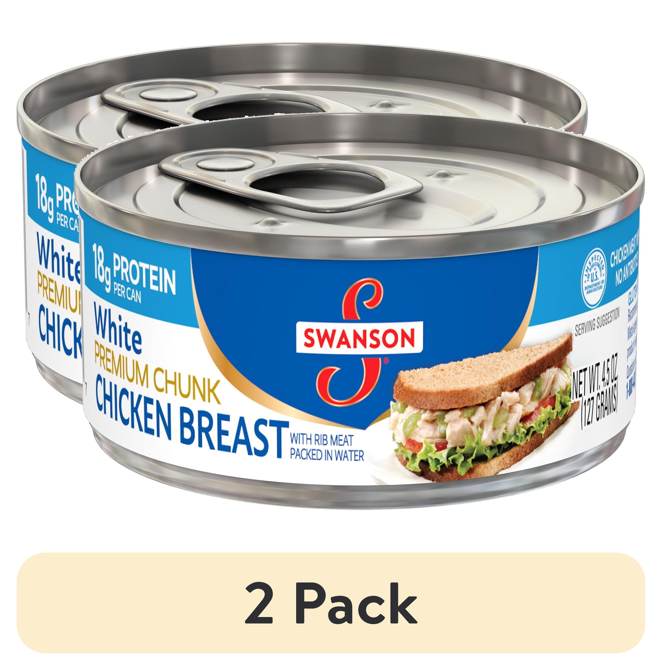 (2 pack) Swanson White Premium Chunk Canned Chicken Breast in Water ...