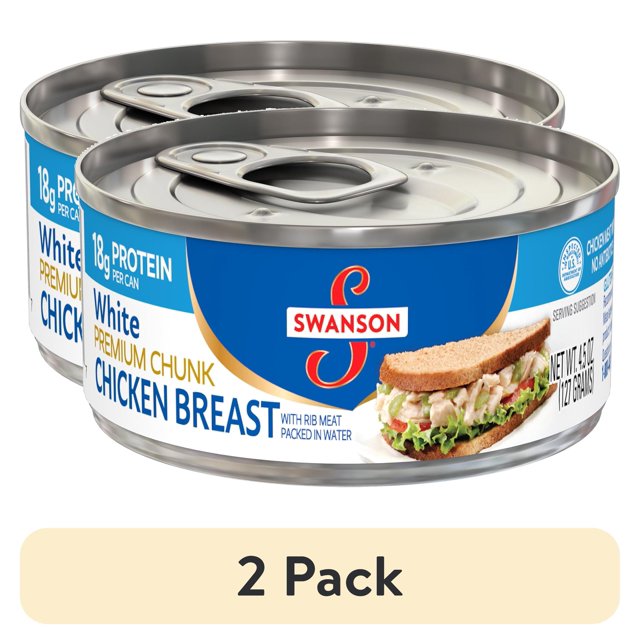 (2 pack) Swanson White Premium Chunk Canned Chicken Breast in Water ...