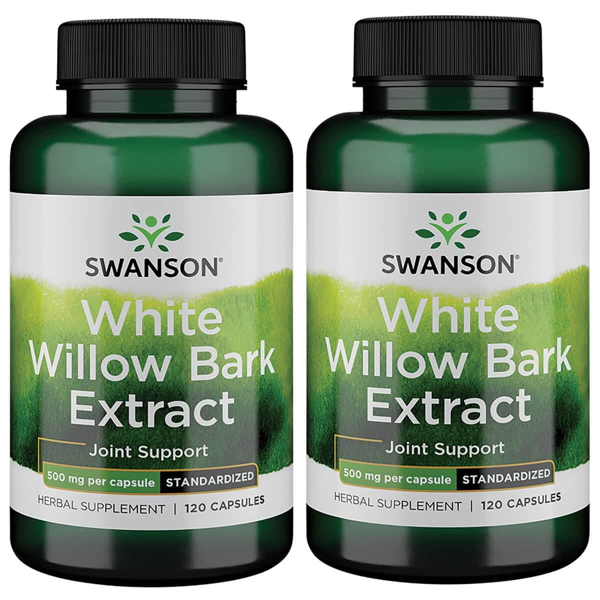 Swanson White Willow Bark Extract - Standardized 500 mg 120 Caps 2 Pack ...