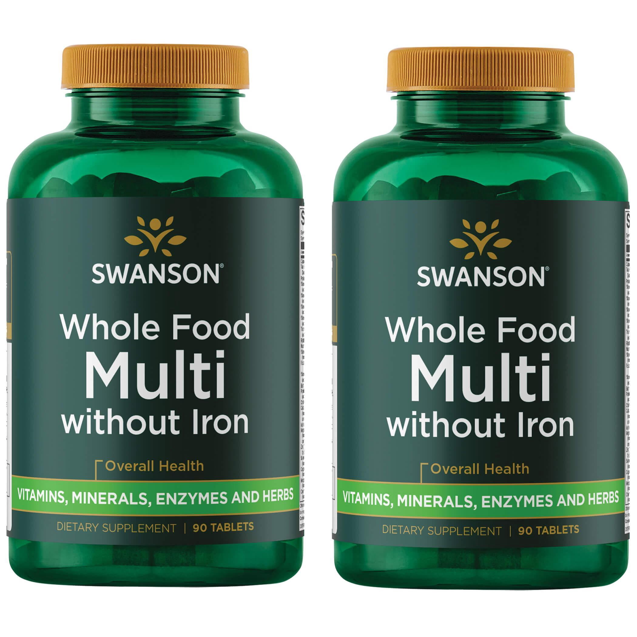 Swanson Whole Food Multi without Iron 90 Tabs 2 Pack - Walmart.com