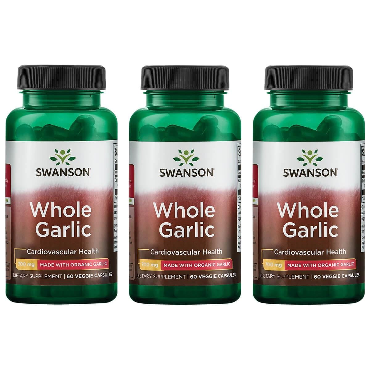 Swanson Whole Garlic - Made with Organic Garlic 700 mg 60 Veg Caps 3 ...