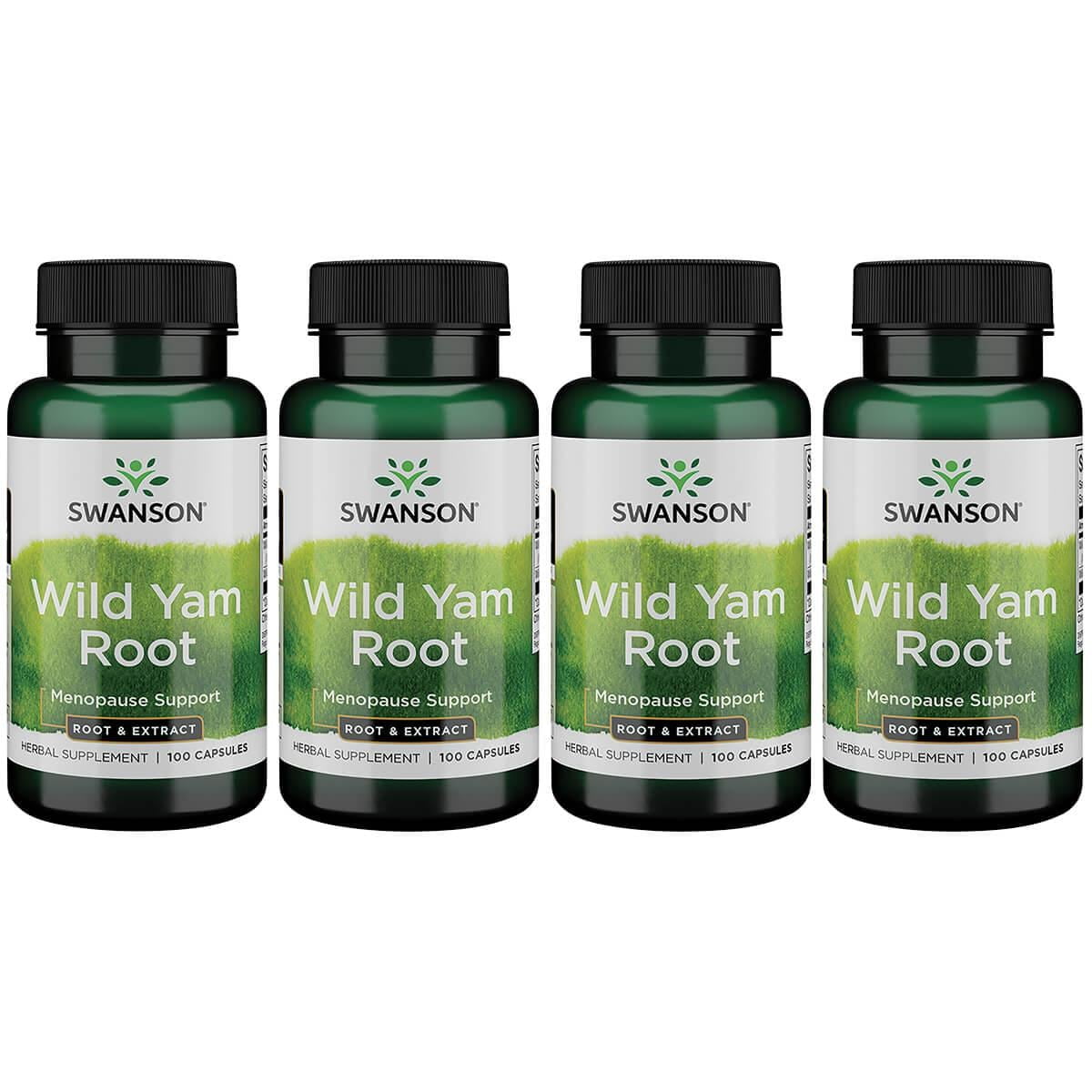Swanson Wild Yam Root - Root & Extract 100 Caps 4 Pack - Walmart.com