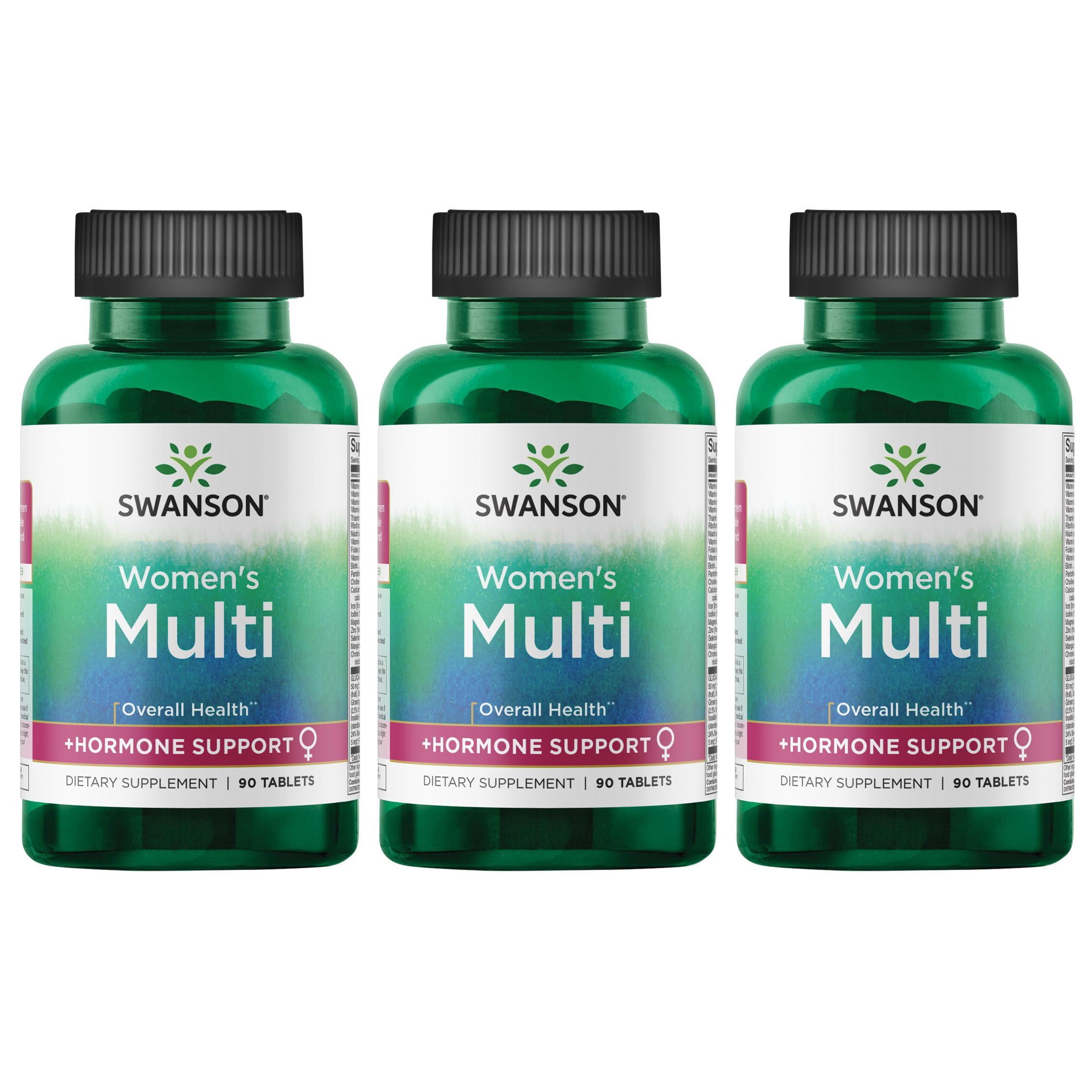 Swanson Women's Multi +Hormone Support 90 Tabs 3 Pack - Walmart.com