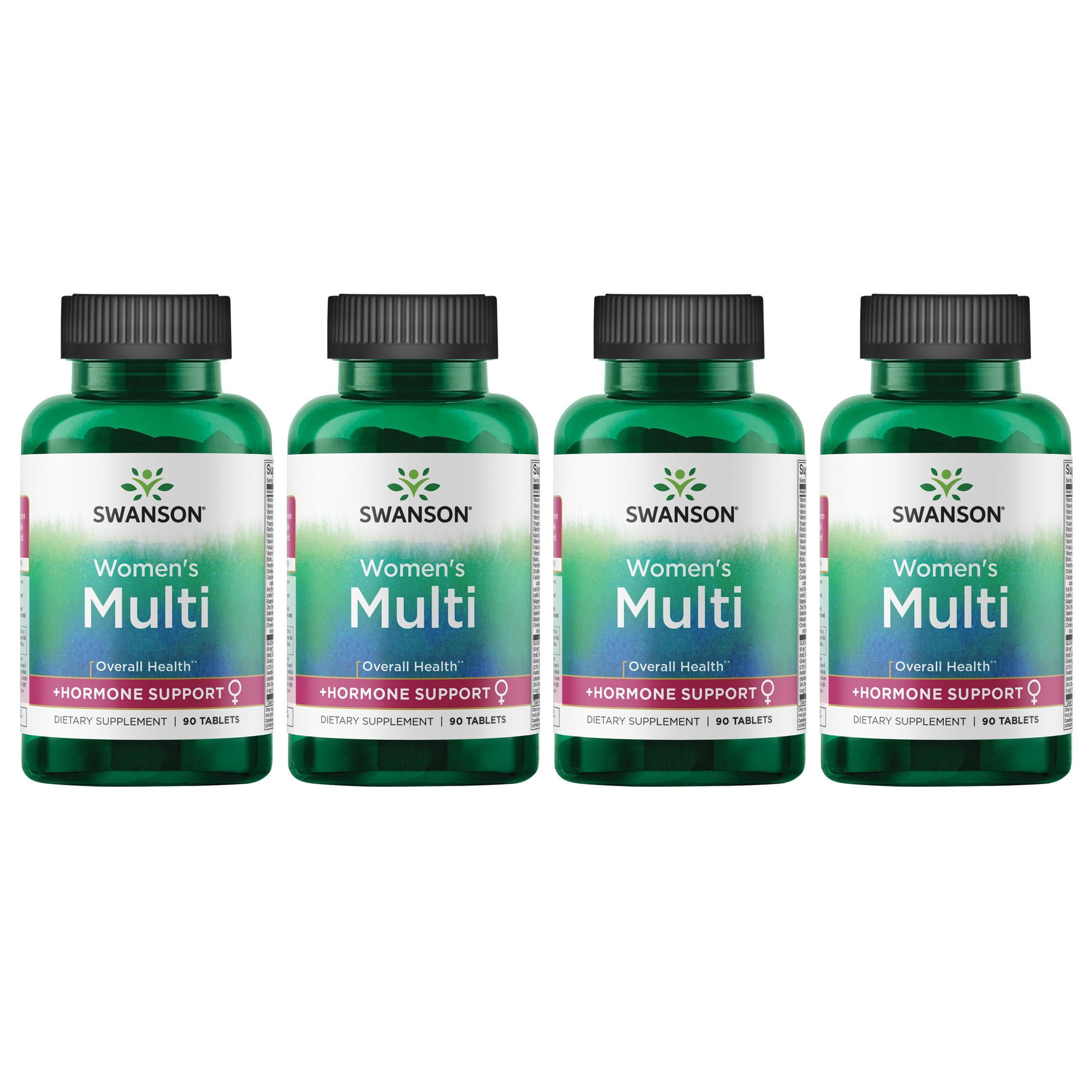 Swanson Women's Multi +Hormone Support 90 Tabs 4 Pack - Walmart.com