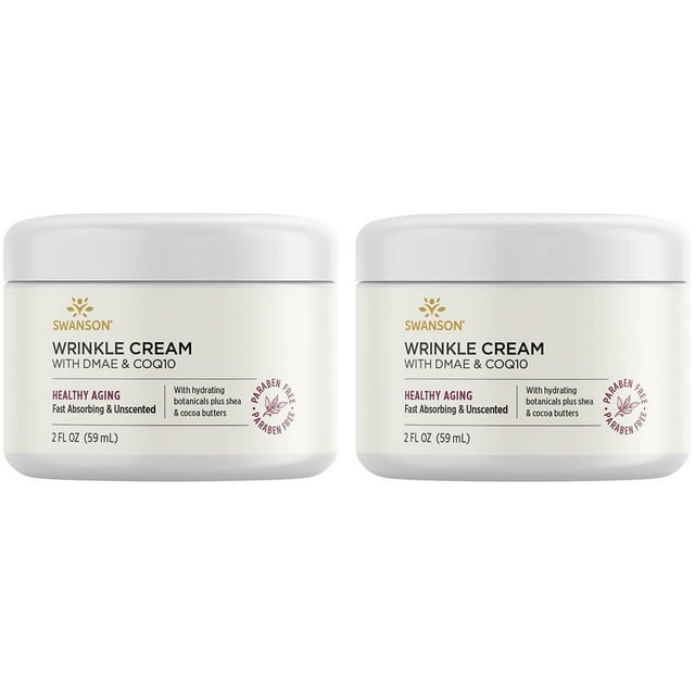 Swanson Wrinkle Cream With Dmae & Coq10 2 fl oz Cream 2 Pack - Walmart.com
