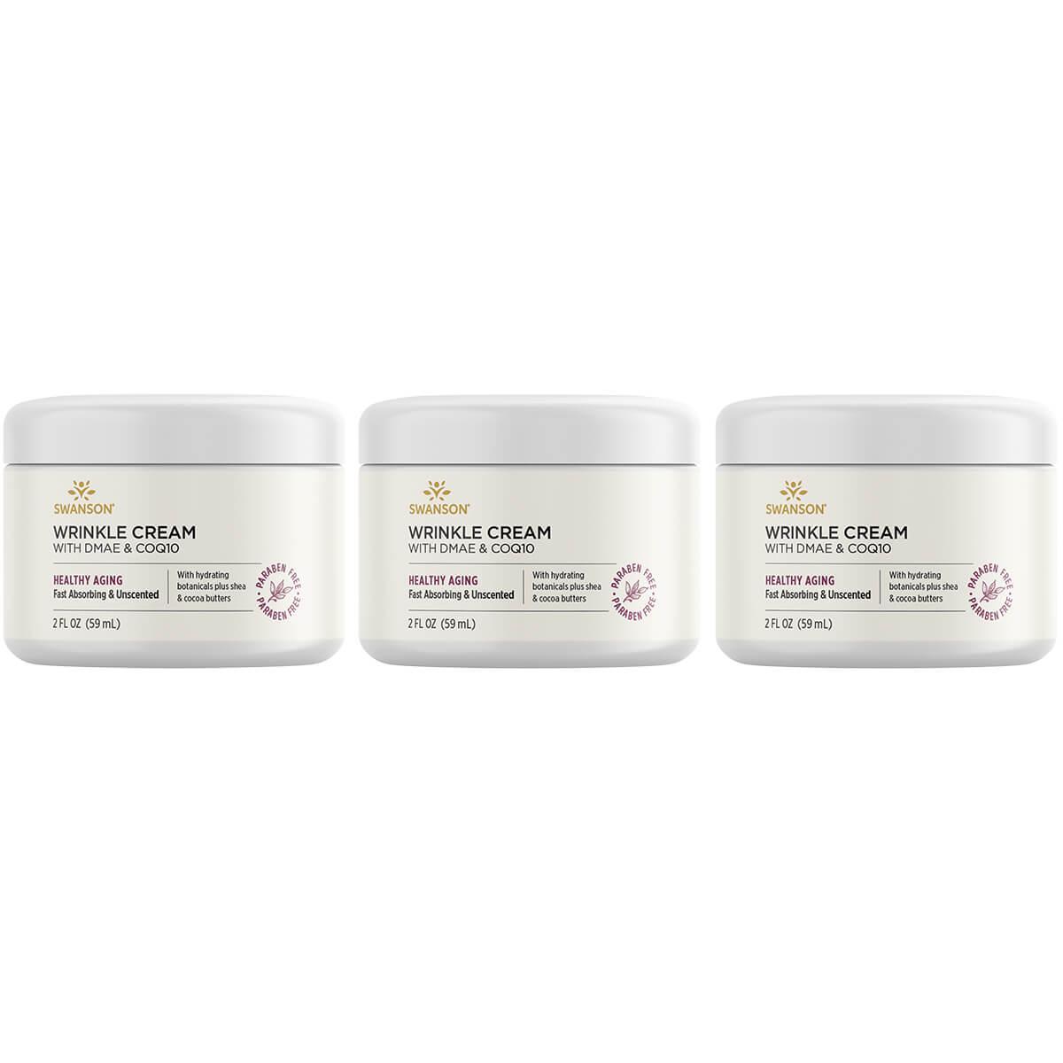 Swanson Wrinkle Cream With Dmae & Coq10 2 fl oz Cream 3 Pack - Walmart.com