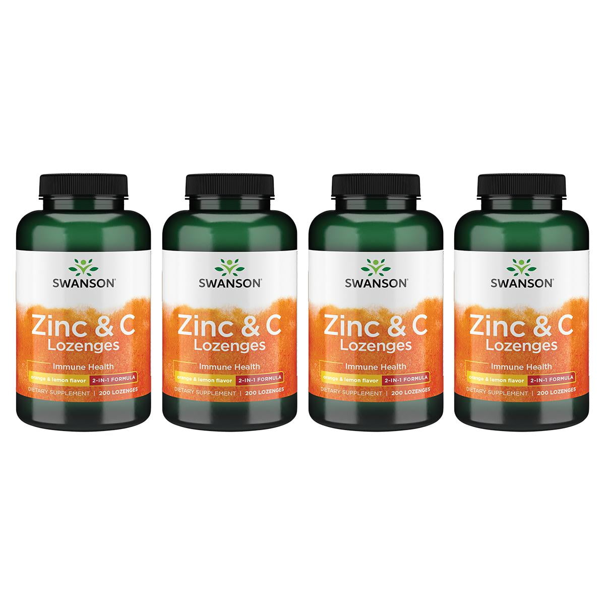 Swanson Zinc & C Lozenges - Orange & Lemon Flavor 200 Loz 4 Pack ...