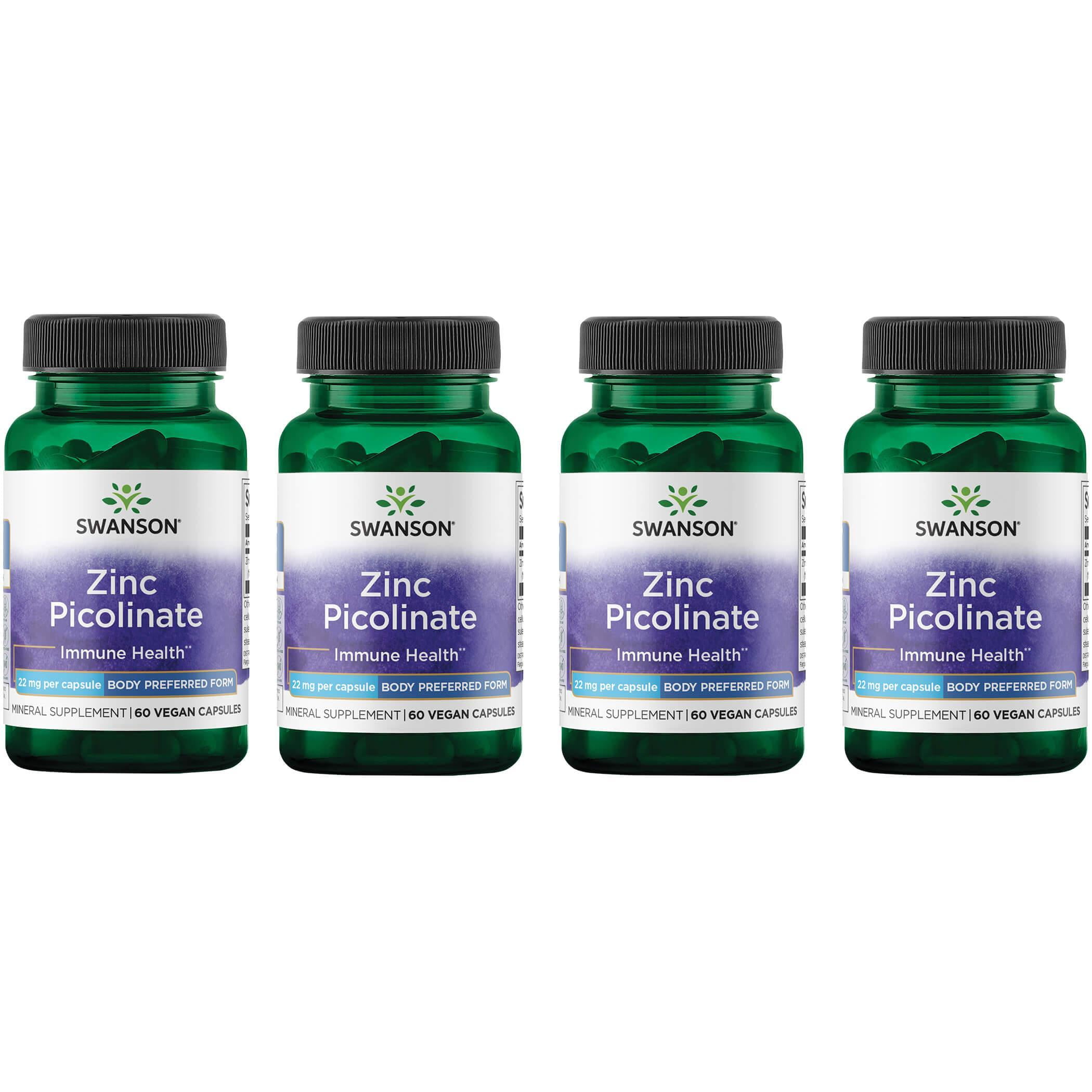 Swanson Zinc Picolinate 22mg Mineral Supplement, Chelated Elemental ...