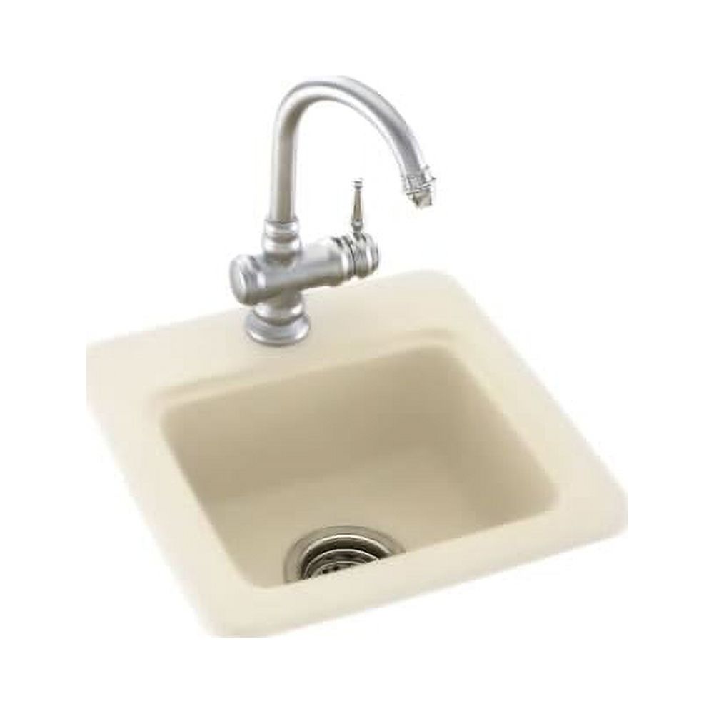 Swanstone BS-1515-037 15-Inch by 15-Inch Small Entertainment Sink, Bone Finish - Walmart.com