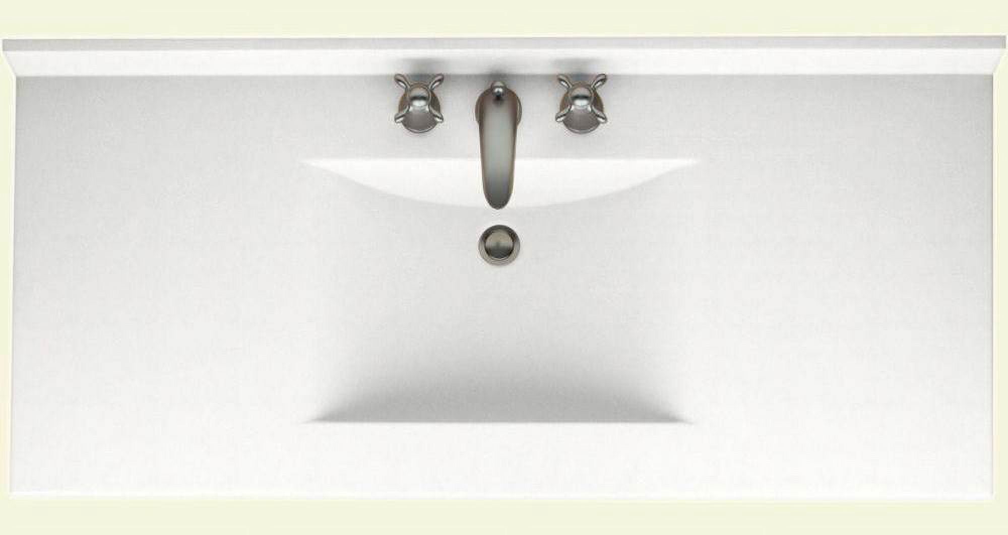 Swanstone CV2243-011 Contour 43-Inch Solid Surface Vanity Top with ...