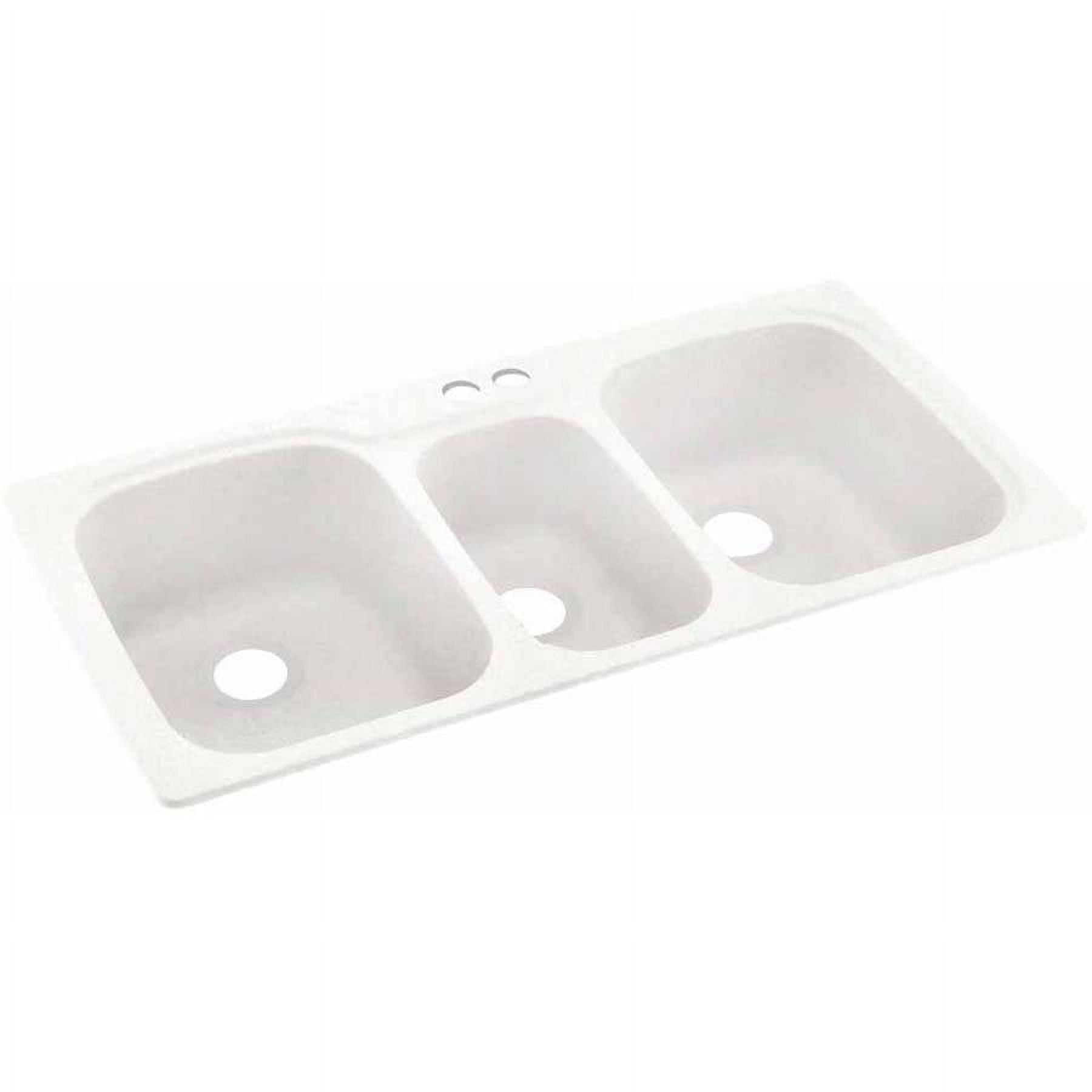 Swanstone KS04422TB.059-2 2-Hole Solid Surface Kitchen Sink, 44" x 22 ...